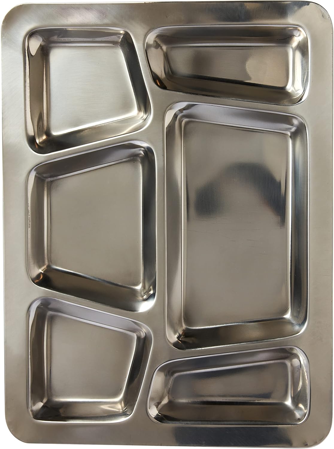 Amazon.com: Winco - SMT-2 6-Compartment Mess Tray, Style B, Stainless ...