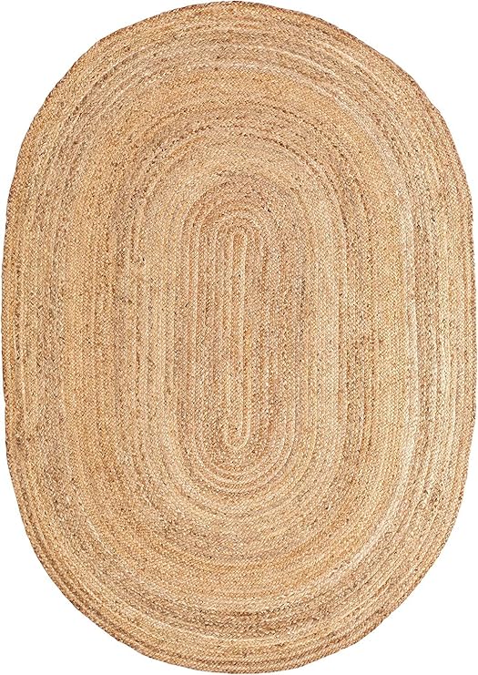 Amazon.com: MDS Pack of 1 Handwoven Braided Jute Area Rug 3x5 feet Oval ...