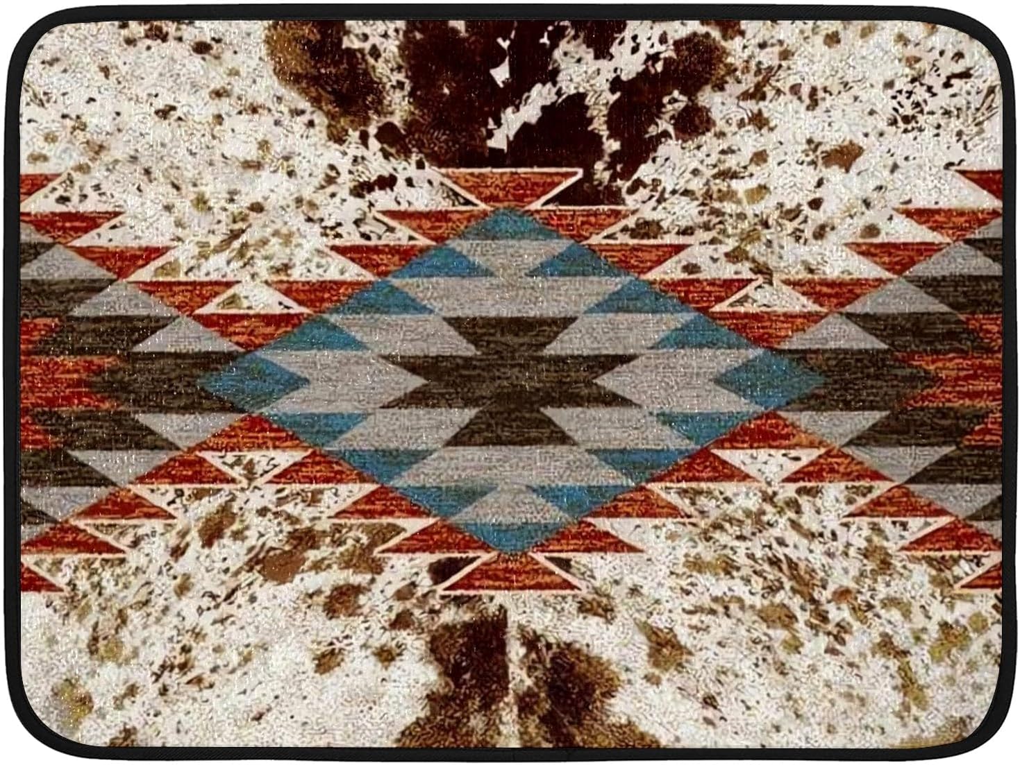 Amazon.com: GACTIVITY Western Aztec Cow Print Dish Drying Mat for ...