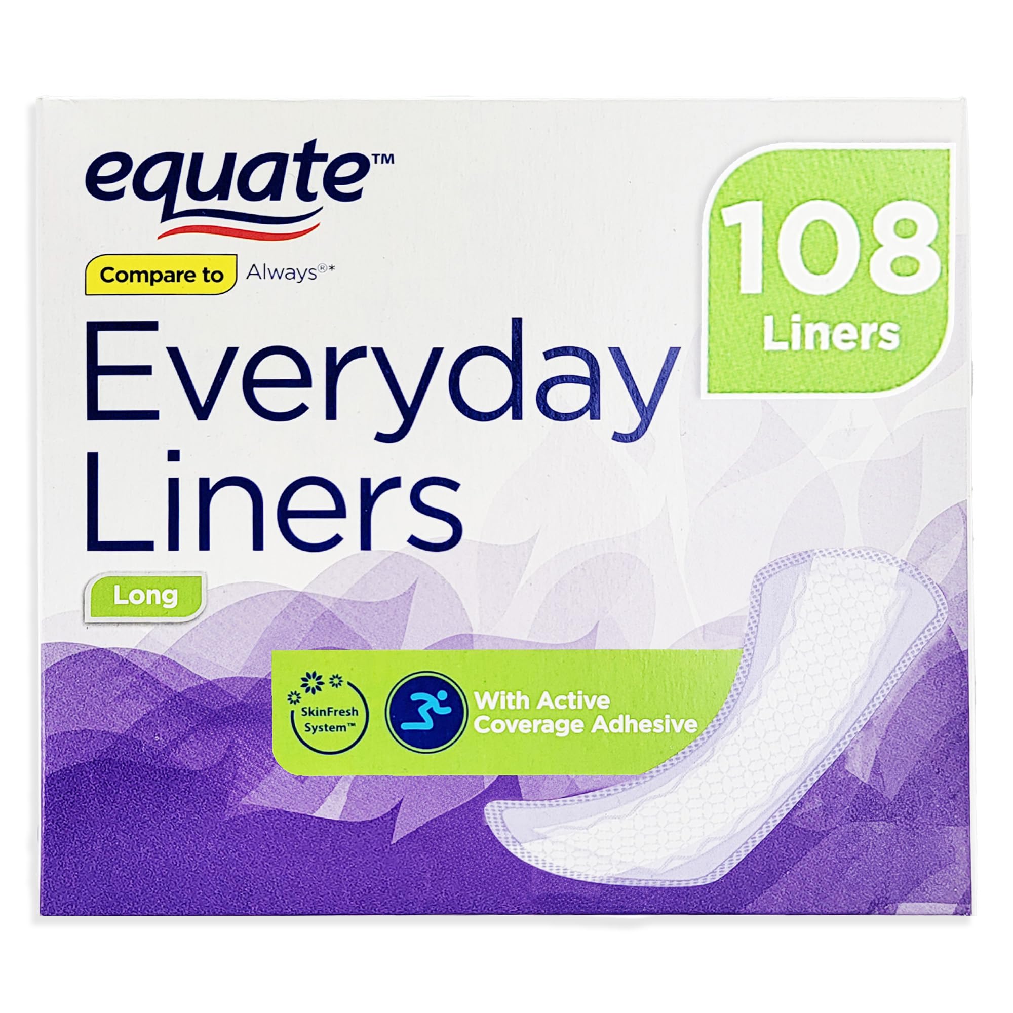 Amazon.com: Everyday Liners - Long - 106 Liners with Active Coverage ...