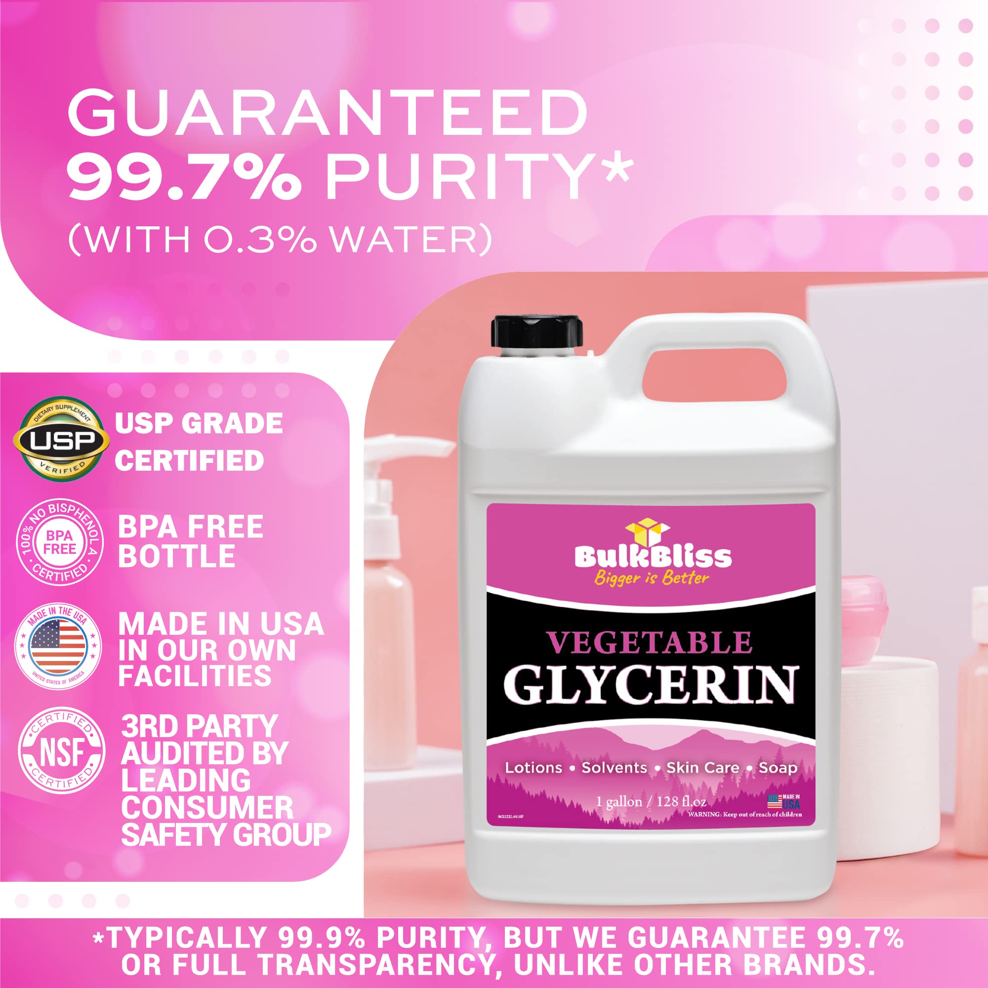 Snapklik.com : BulkBliss Vegetable Glycerine Food Grade, Non-GMO For ...