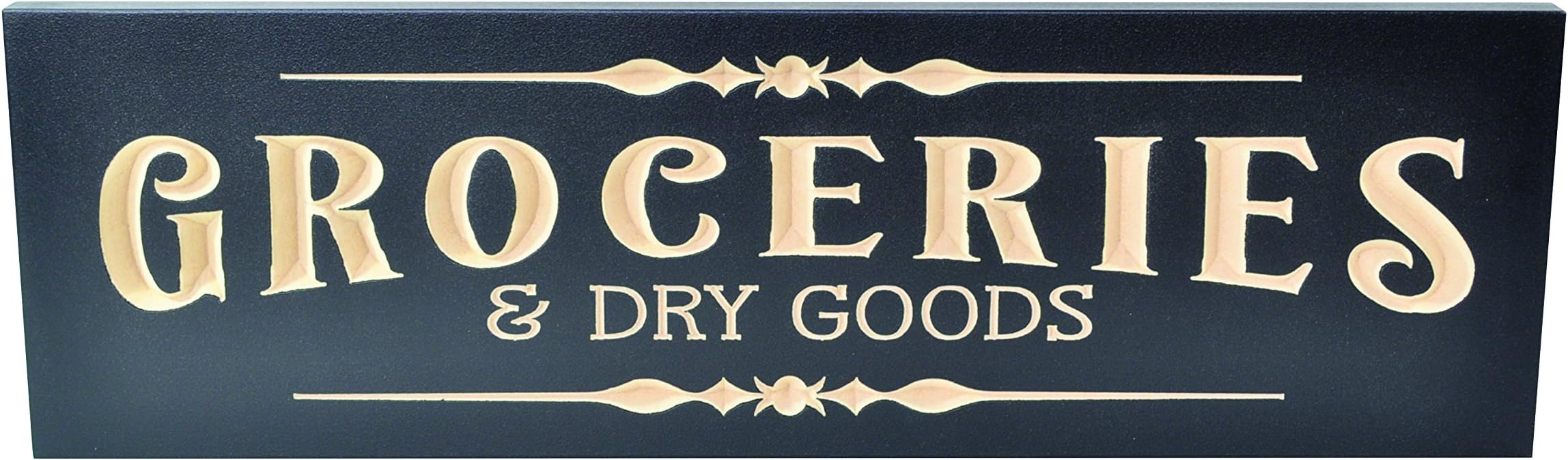 Amazon.com: Groceries Wood Rustic Style Wall Décor Sign 6x18 : Home ...