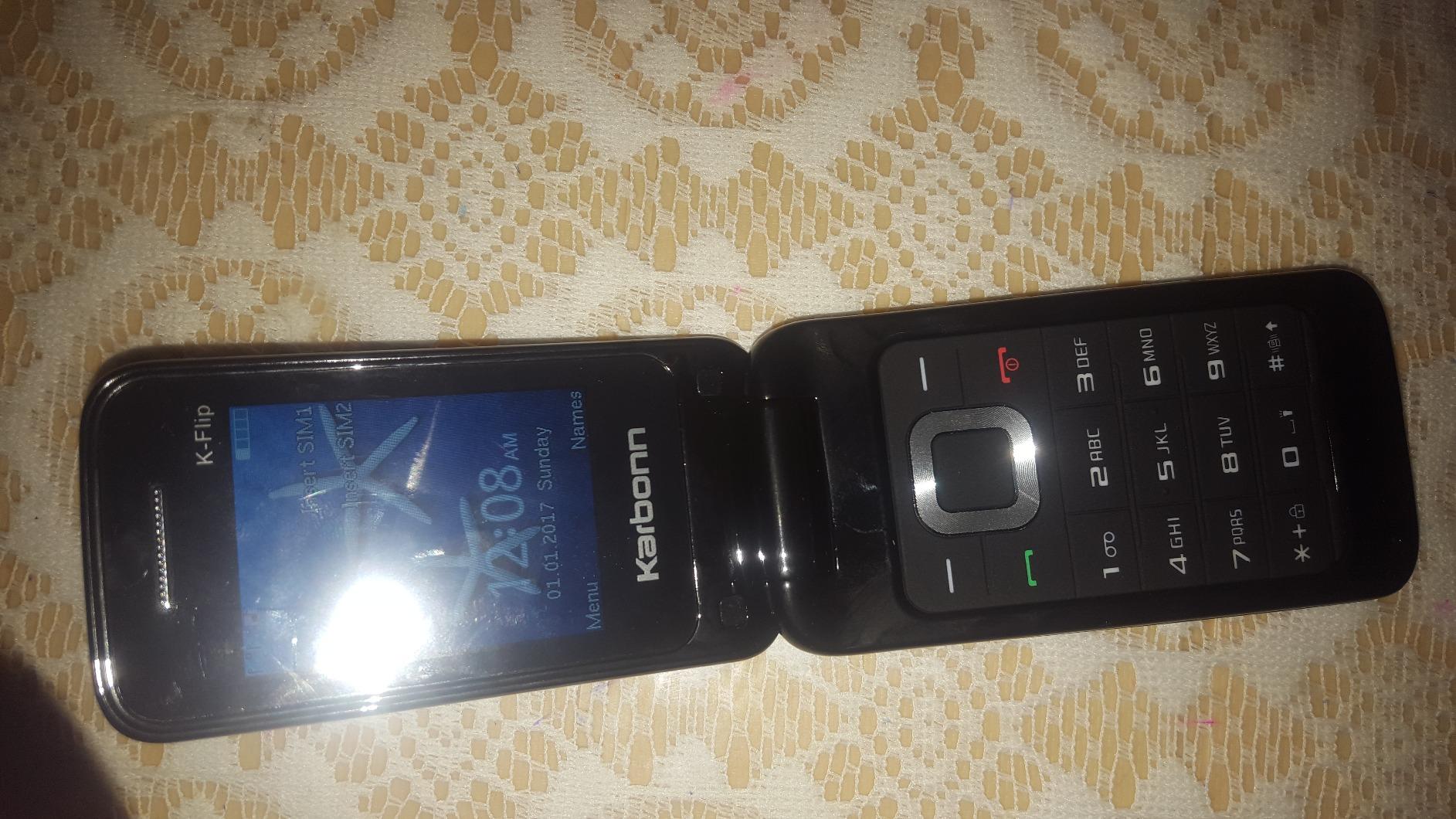 Karbonn K-Flip Dual SIM Mobile Phone with FM Radio and Expandable ...