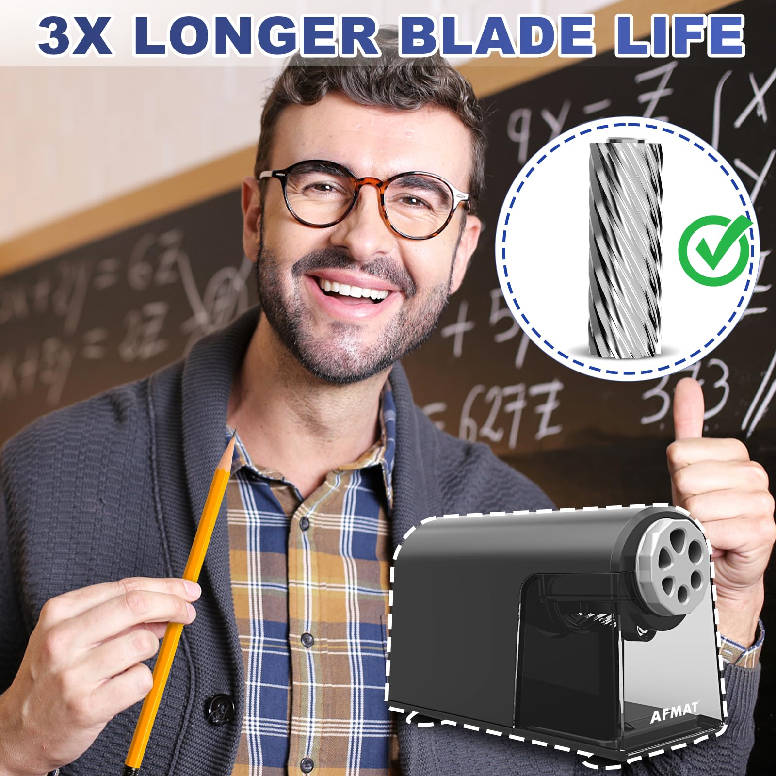 Snapklik.com : Heavy Duty Electric Pencil Sharpener, 6 Holes, Classroom ...