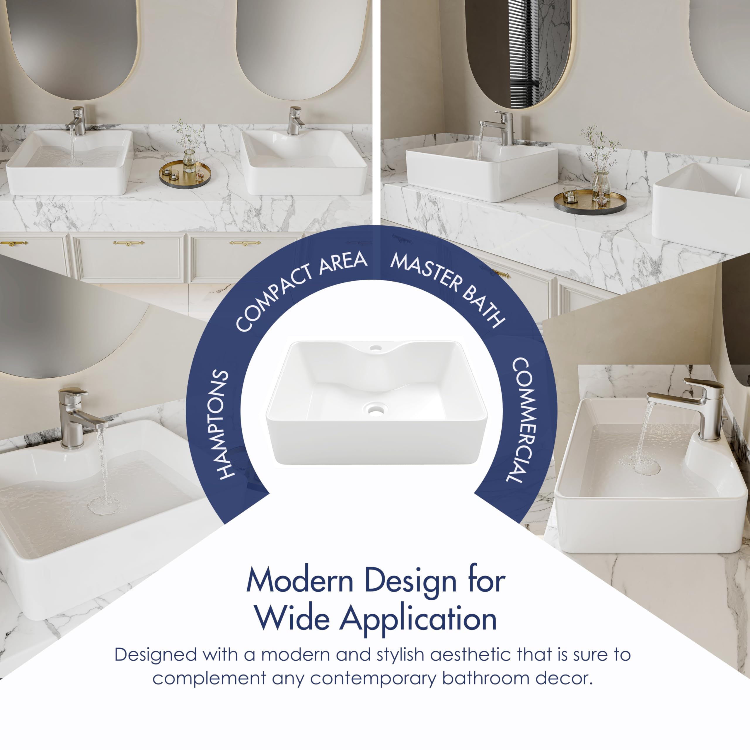Eridanus Sinks ERIDANUS 48 Bathroom Sink Large Vessel Installation