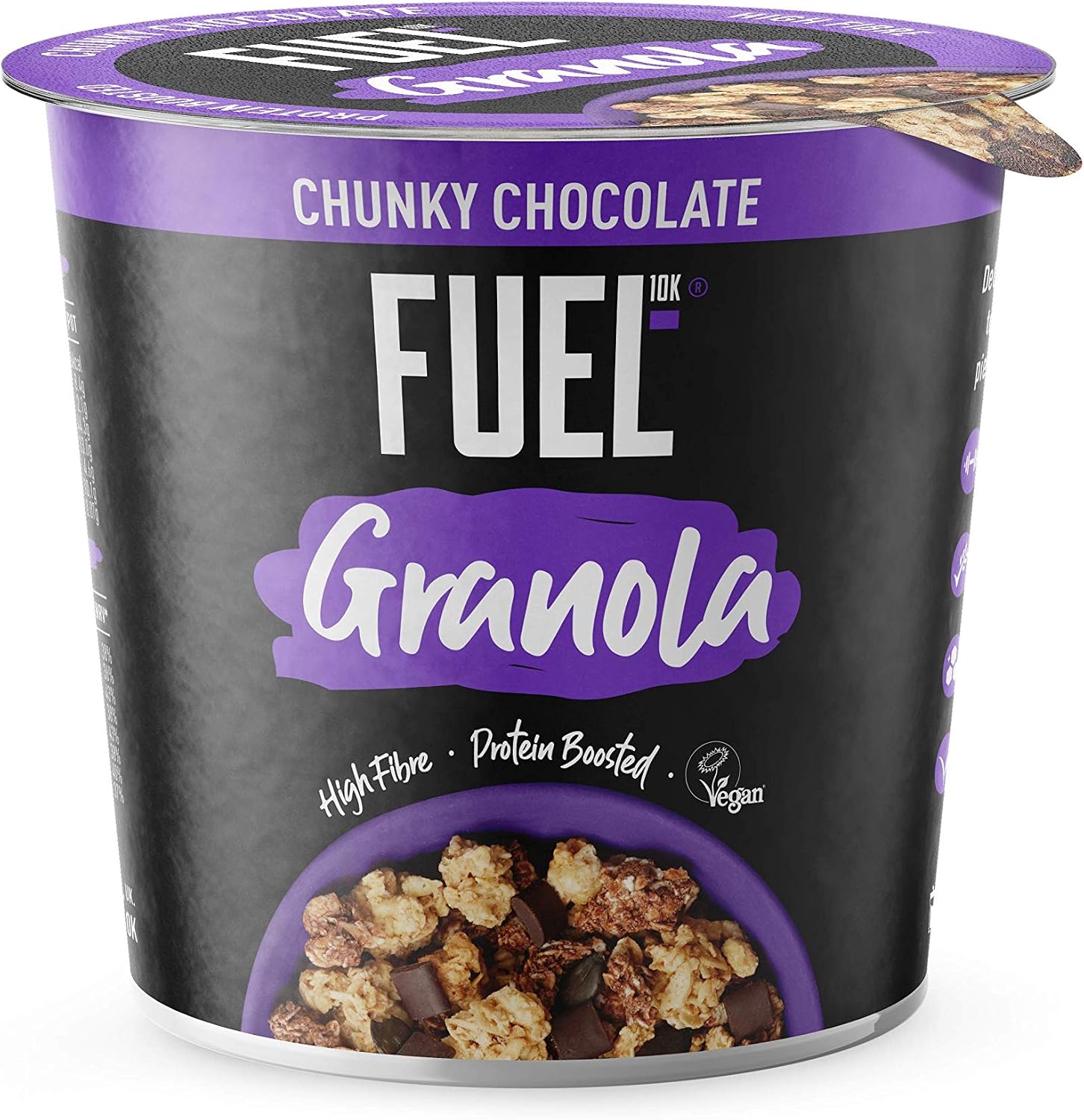 FUEL10K Protein Boosted, Chunky Granola, Chocolate Loaded Pots, 8 x 70 ...
