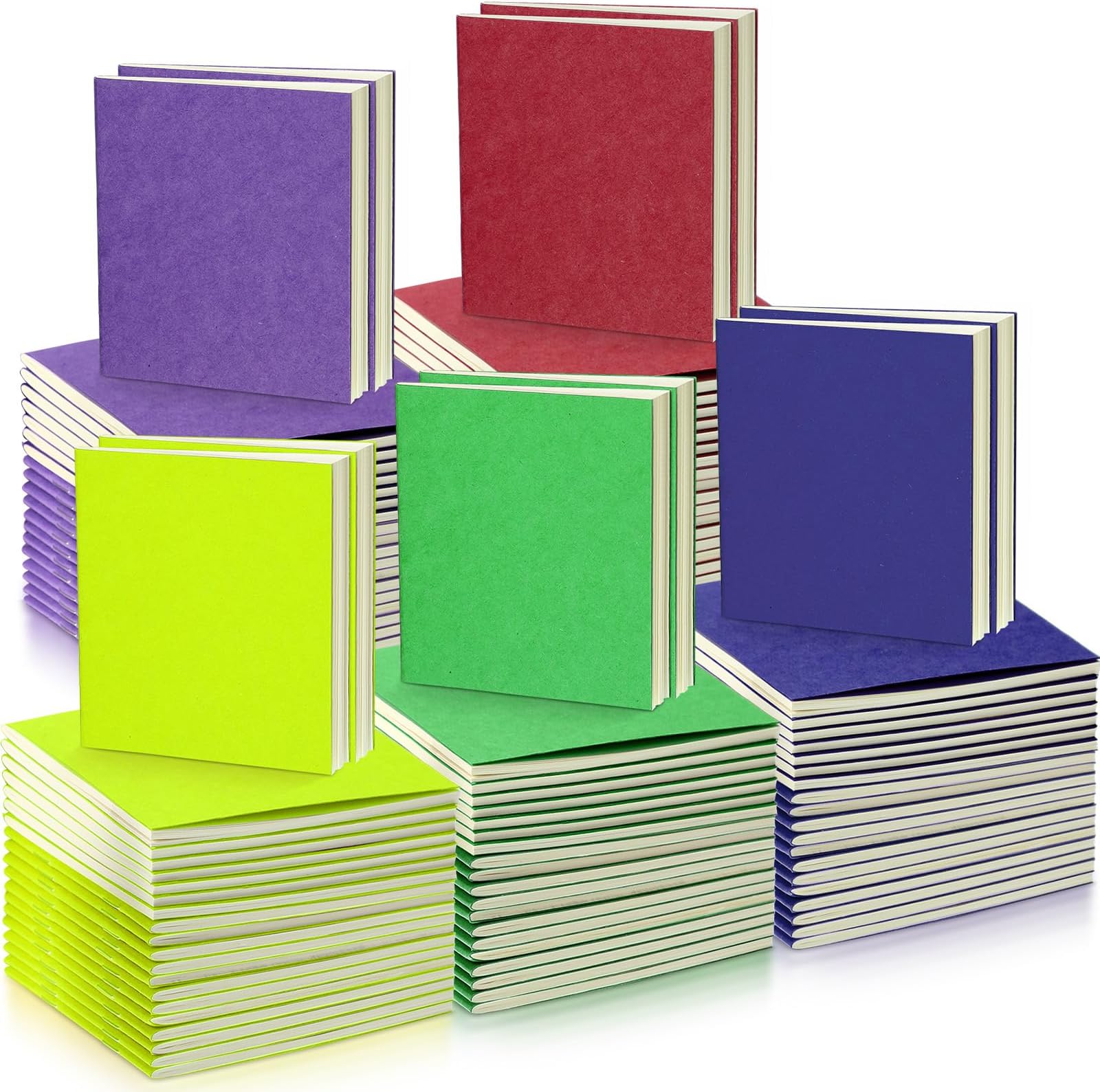 Amazon.com : Thenshop 50 Pack Mini Pocket Kraft Notebooks Bulk 4 x 4 ...