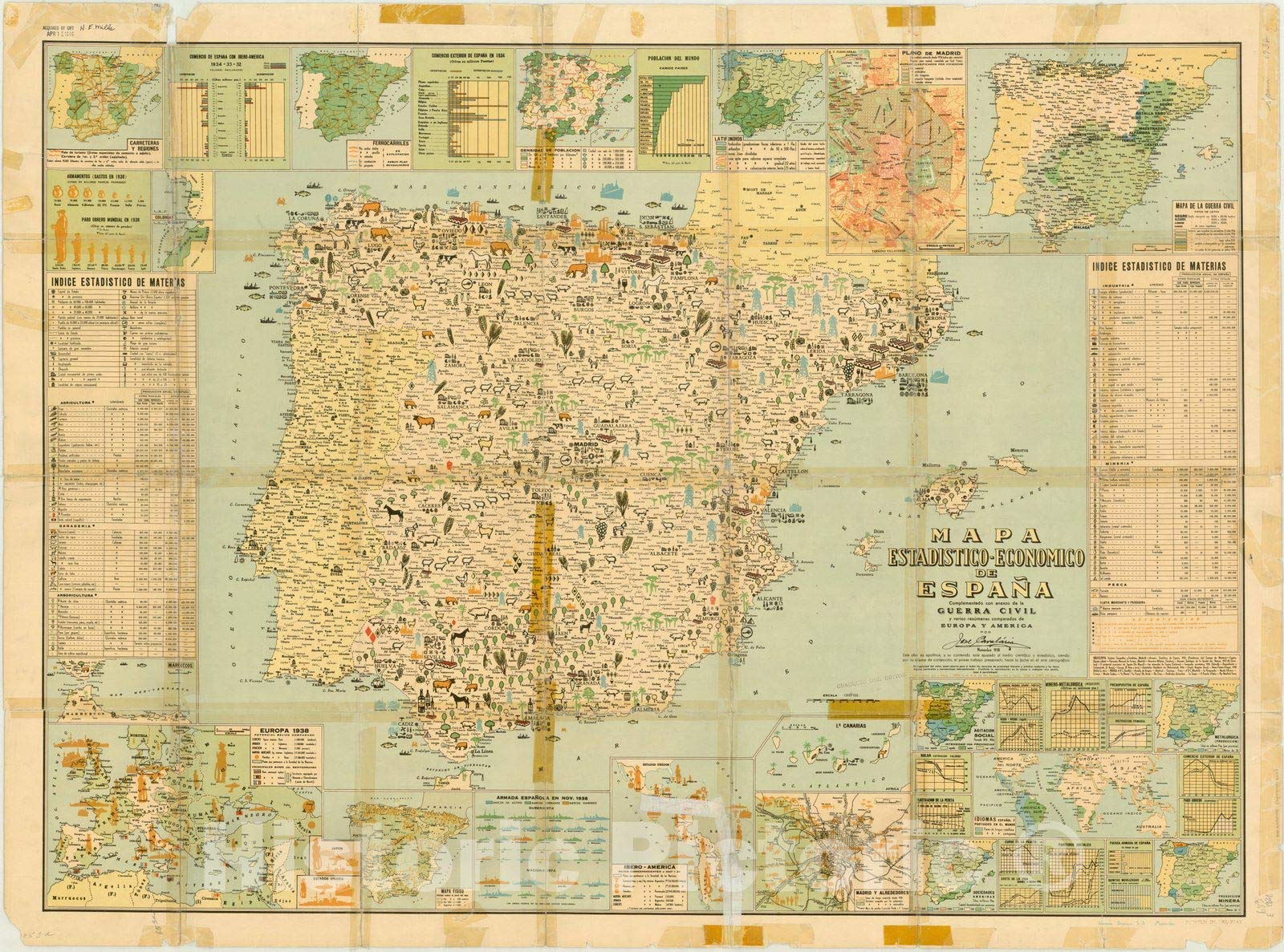 Buy Historic Pictoric : Spain 1938, a estadistico-economico de Espana ...