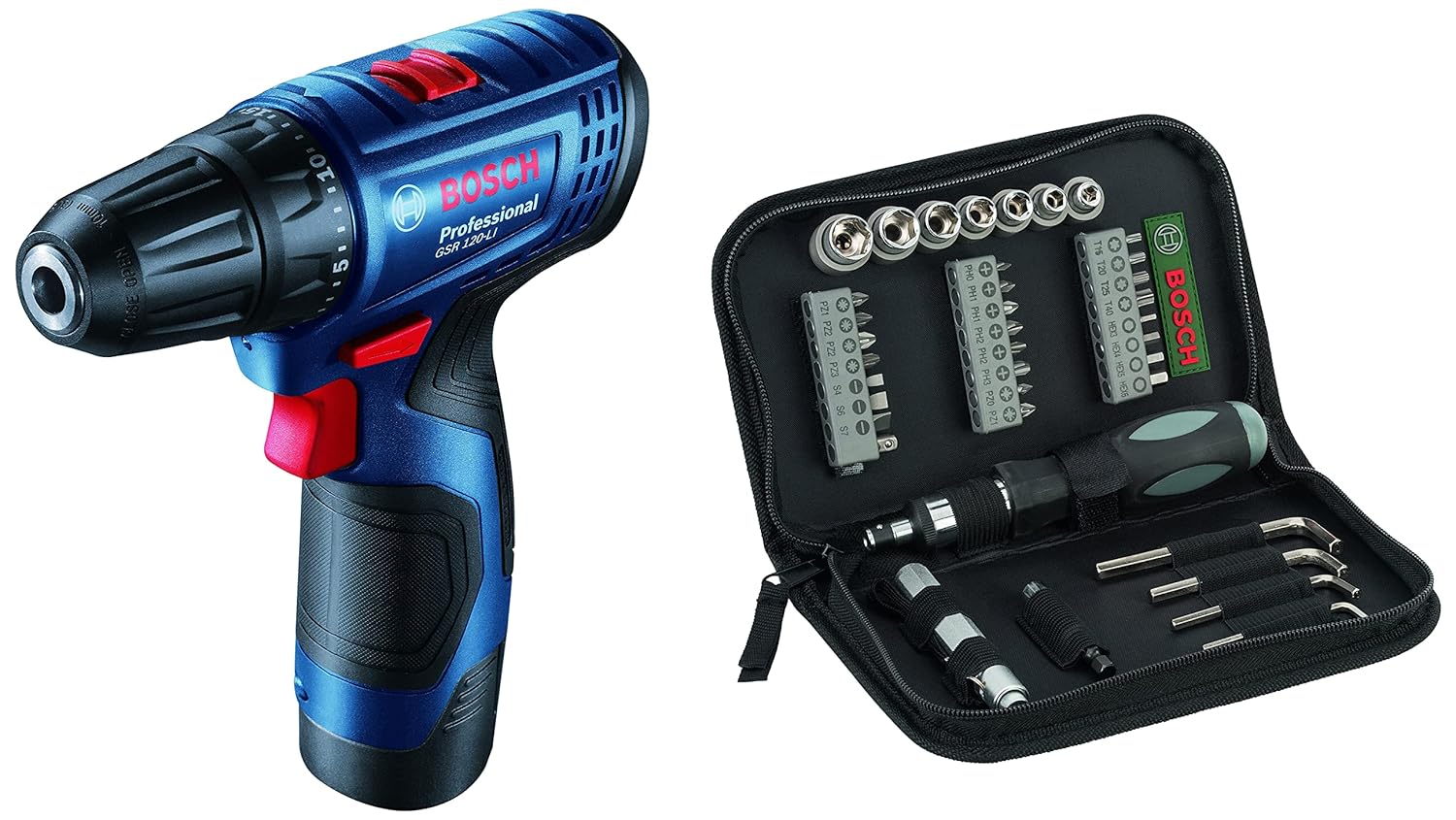 Bosch 06019G80F1 Gsr120-Li Cordless Drill Driver, 12V Single Battery ...