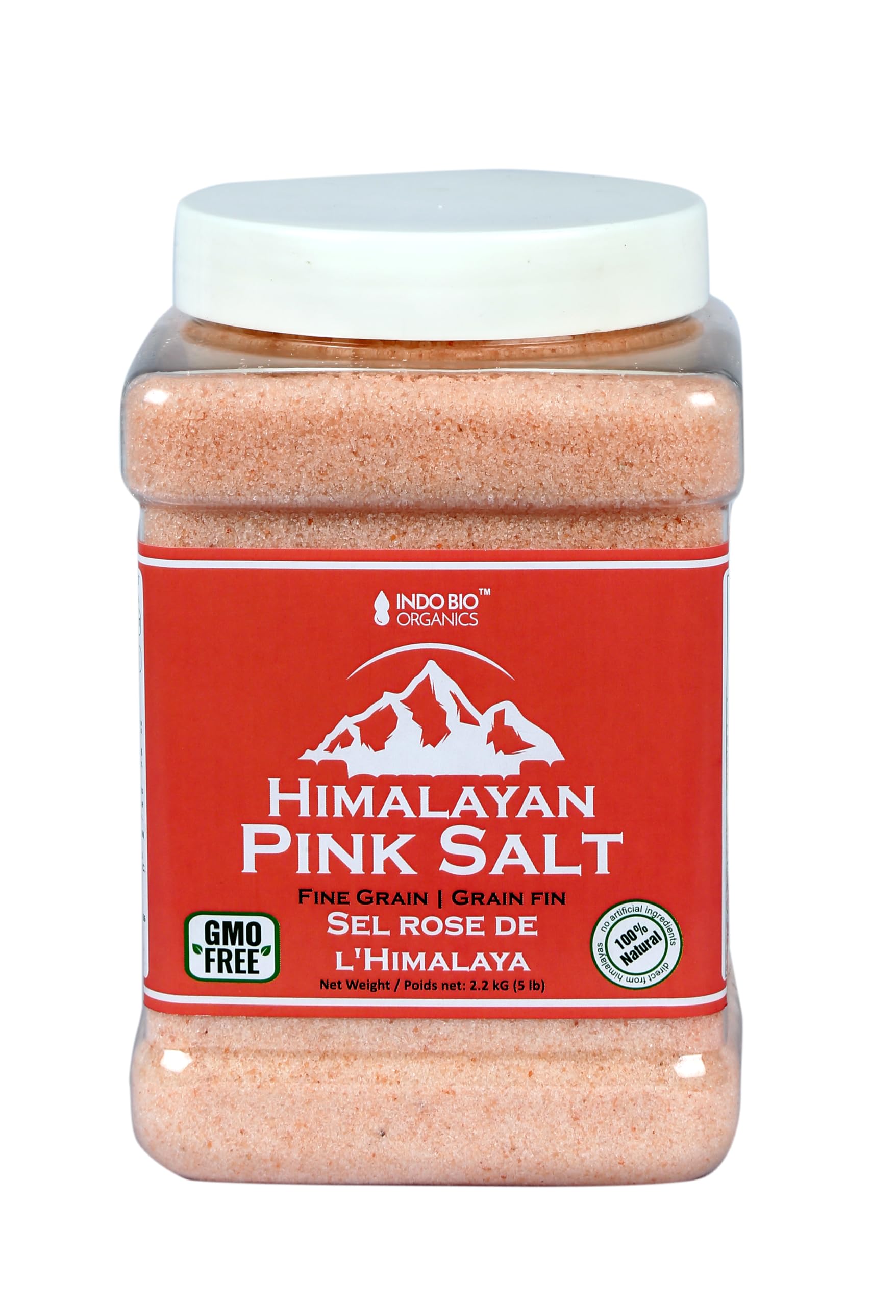 Indo Bio Organics 2.2kg Himalayan Pink Salt, Supreme Quality Salt, Fine ...