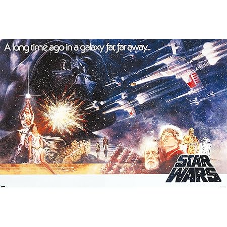 Amazon.com: Star Wars: A New Hope - Horizontal One Sheet Wall Poster ...