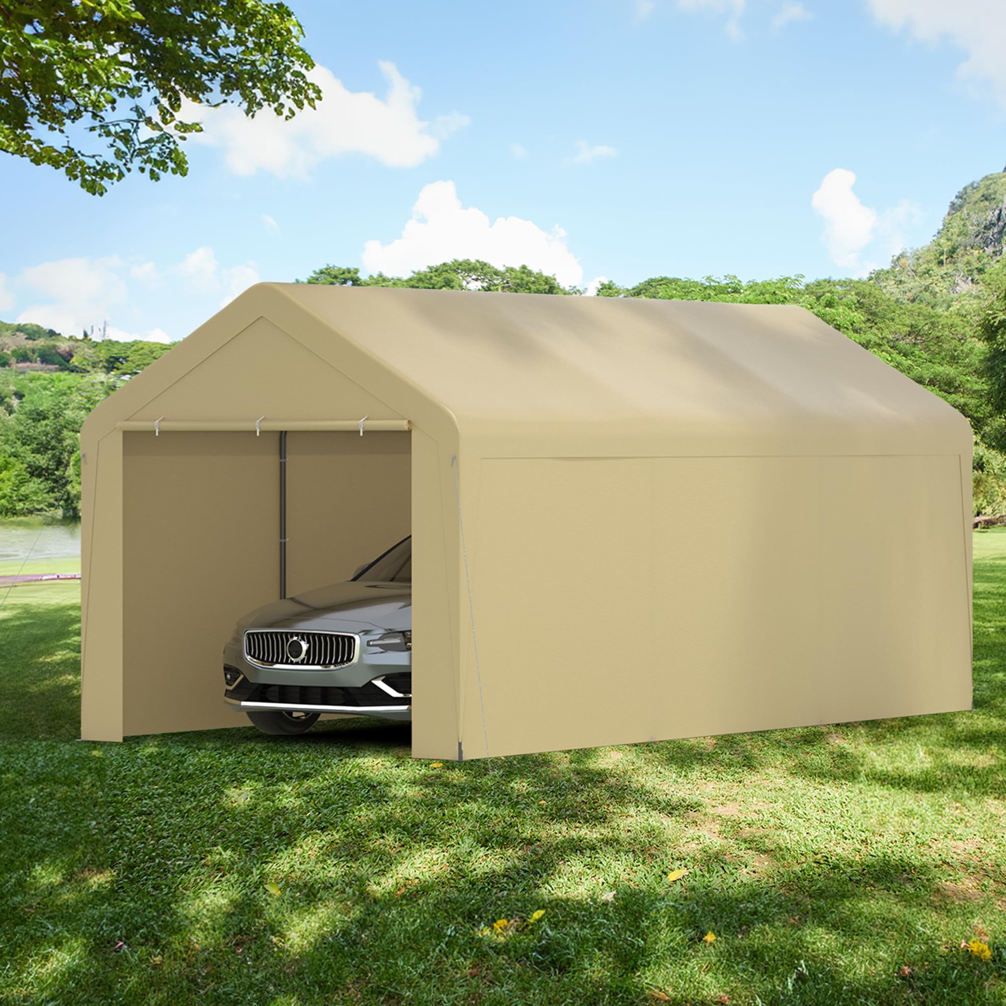 Amazon.com: GOJOOASIS Car Port Canopy Tent Carport 10'x20' Car Tent ...