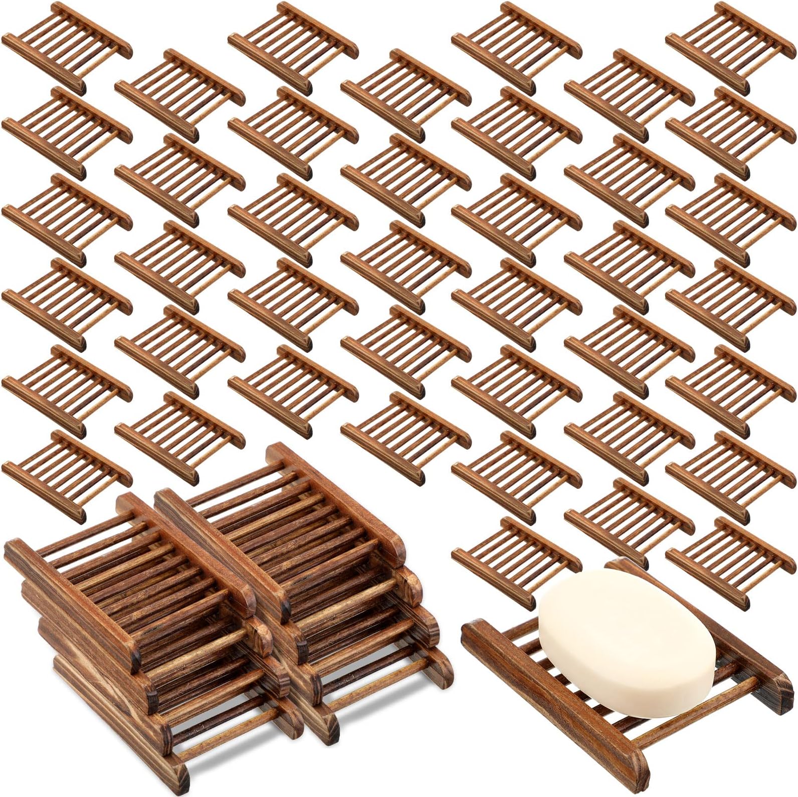 Amazon.com: Bamboo Soap Dish Holder Wood Soap Tray Saver Wooden Hand ...