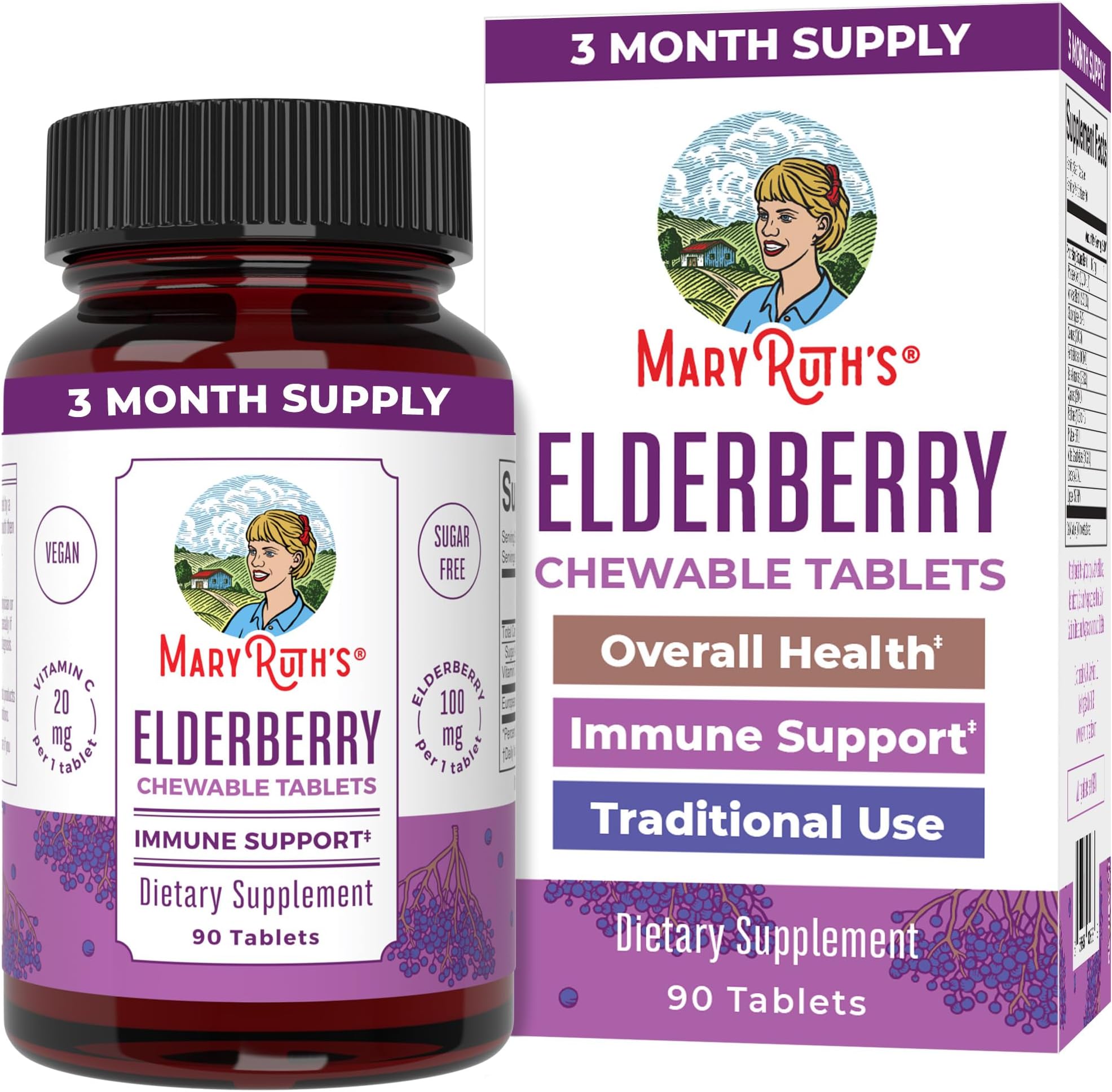 Amazon.com: Spring Valley Elderberry Chewable Tablets Dietary ...