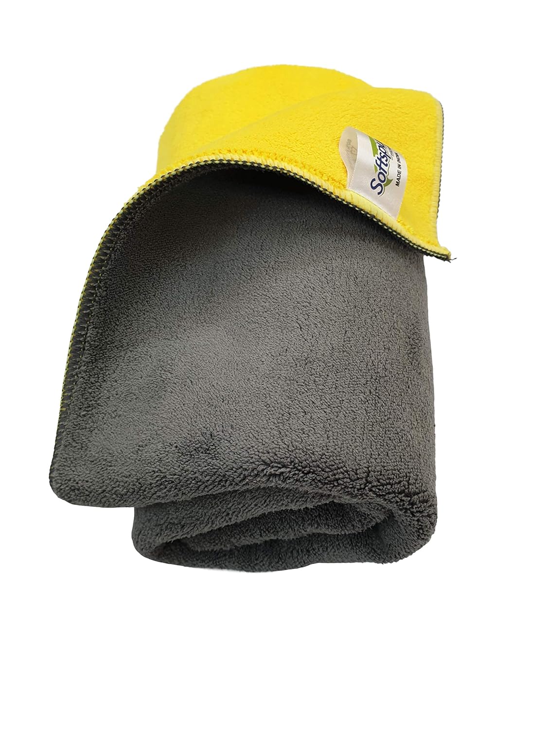 SOFTSPUN 900 GSM, Microfiber Double Layered Cloth 50X50 Cms 1 Piece ...