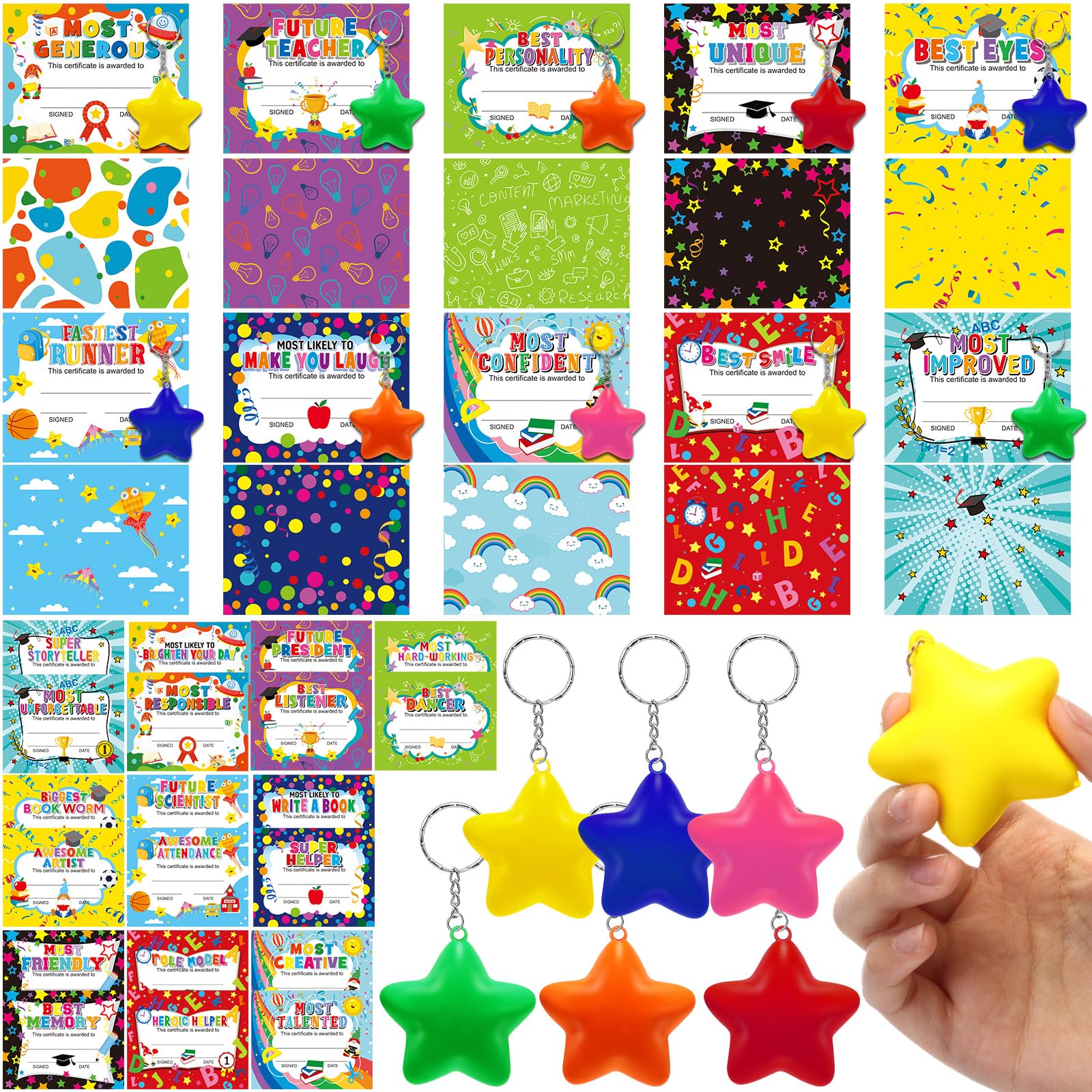 Capoda 30 Pcs End of the Year Student Gifts Certificate of Award with ...