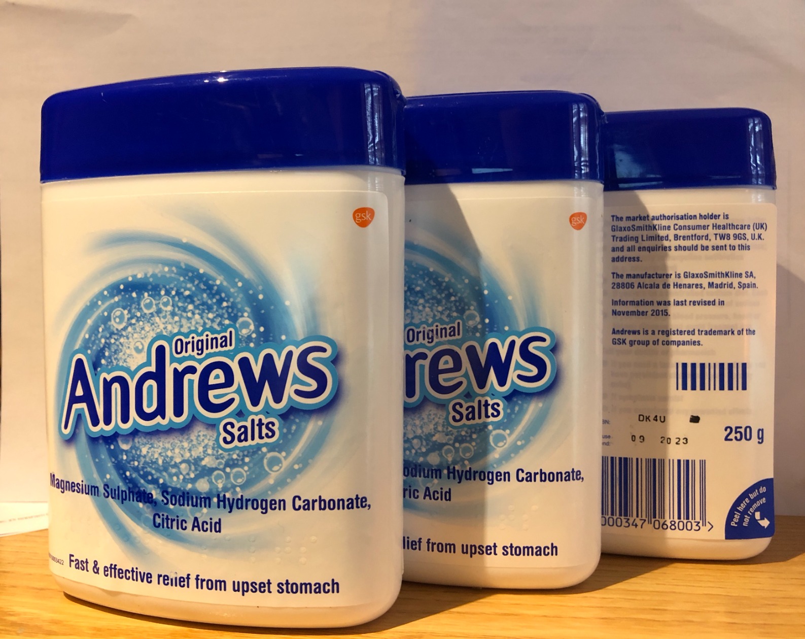 Three Packs of Andrews Original Salts 250 g : Amazon.co.uk: Beauty