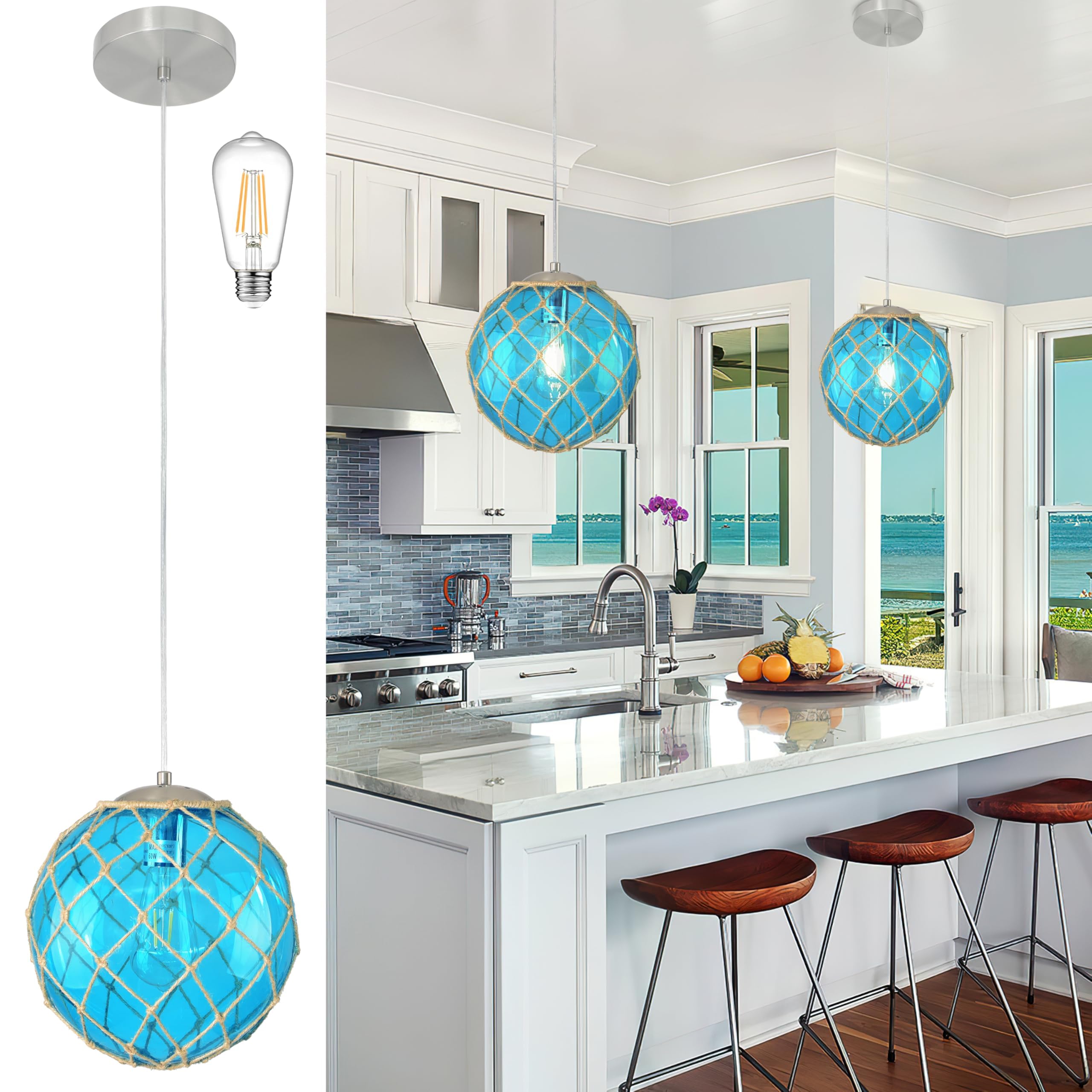 Beach Glass Lighting Fixtures