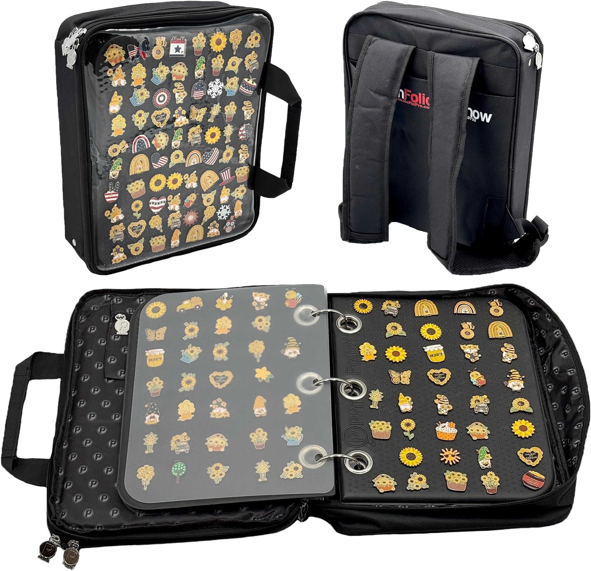 Amazon.com: Enamel Pin Display Bag EVA Hard Shell Pin Trading Book, 18 ...