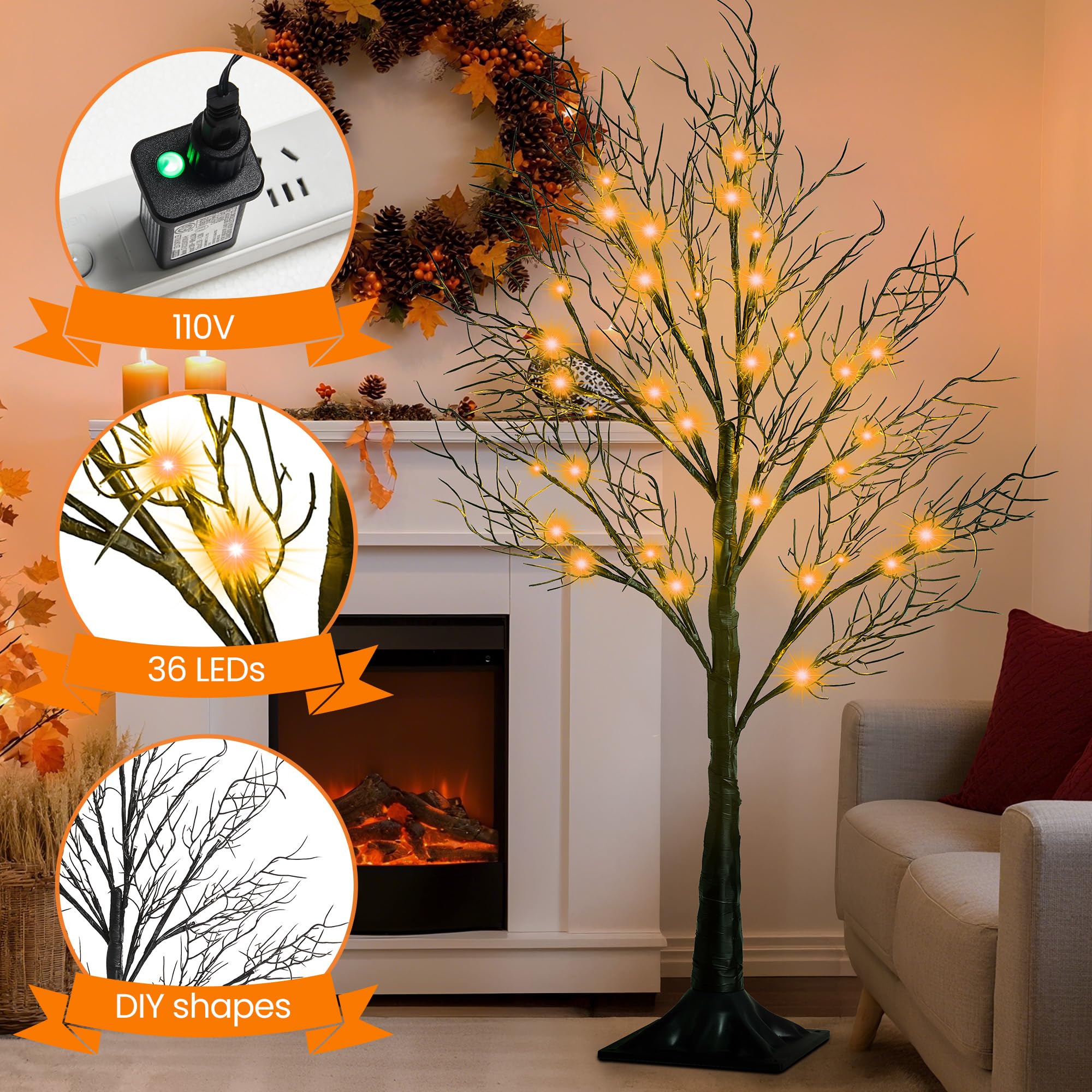 Snapklik.com : Kiss The Water 3FT Lighted Christmas Tree, Plug In 36LED ...
