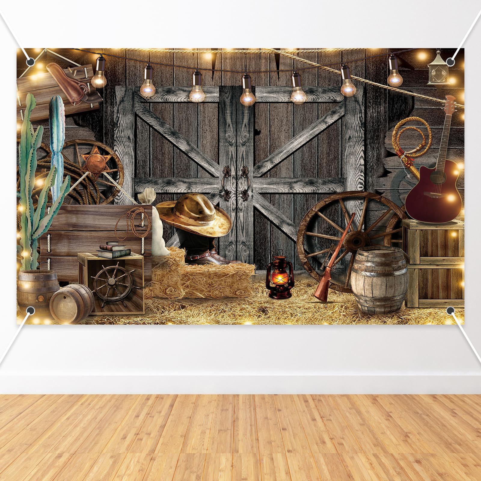 Amazon.com : Western Cowboy Backdrop Horses Cactus Wild Western Rodeo ...