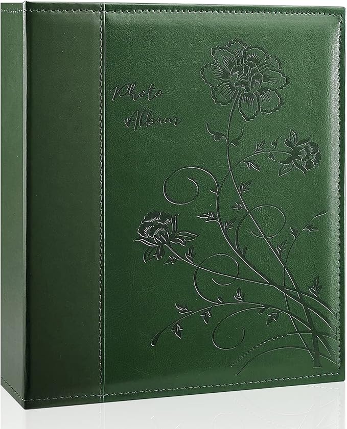 Artmag Photo Album 8x10 Clear Pages Leather Cover Slide in Album Holds ...