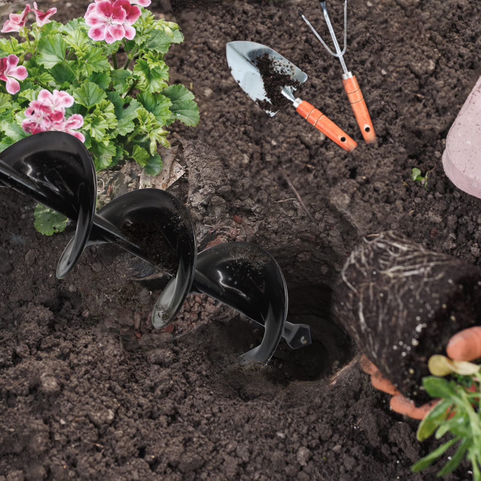 TCBWFY Auger Drill Bit for Planting 2x30inch,Extended Garden Auger ...