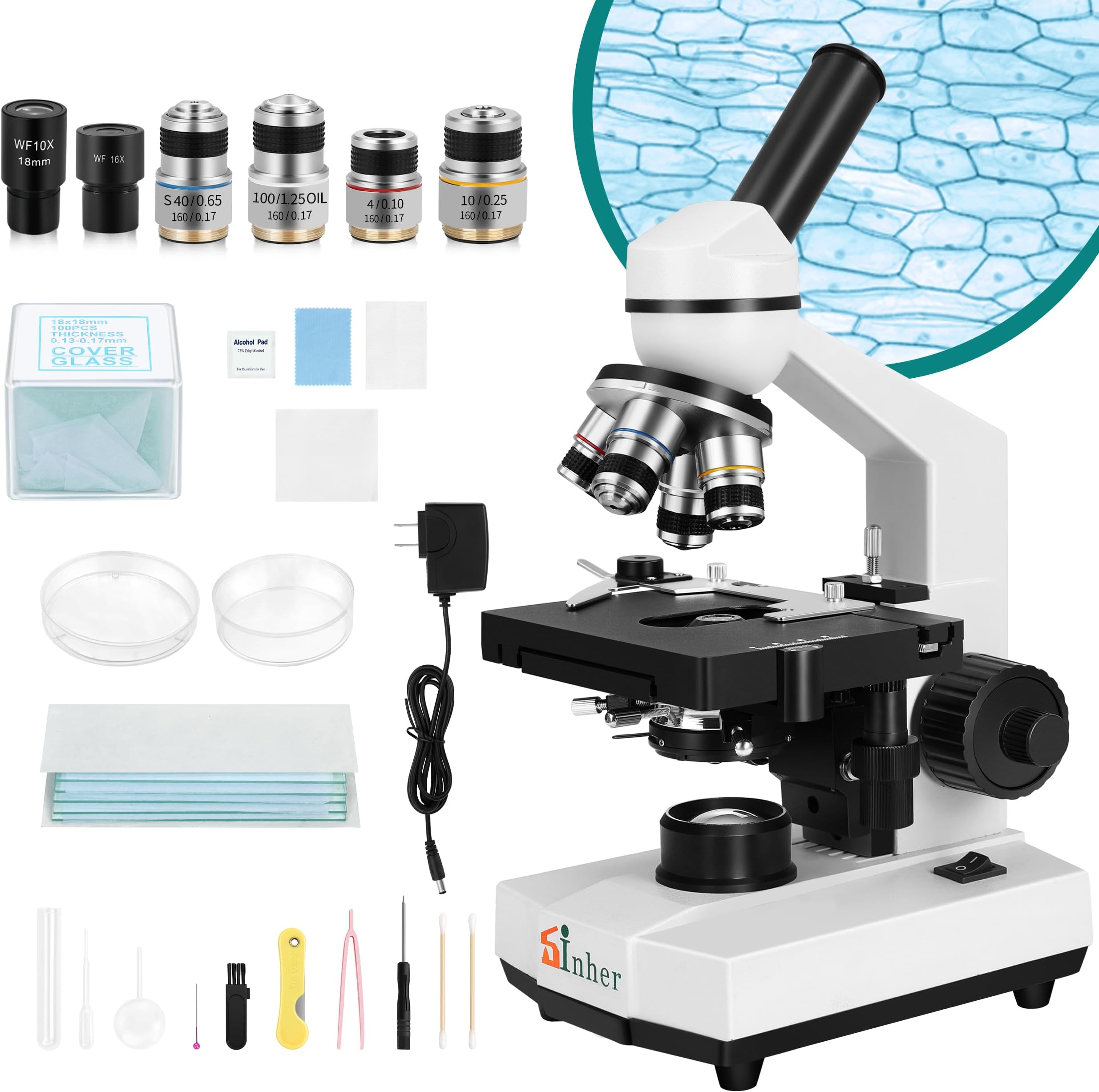 Amazon.com: Sinher XSP-104 Profesional Science Compound Monocular ...