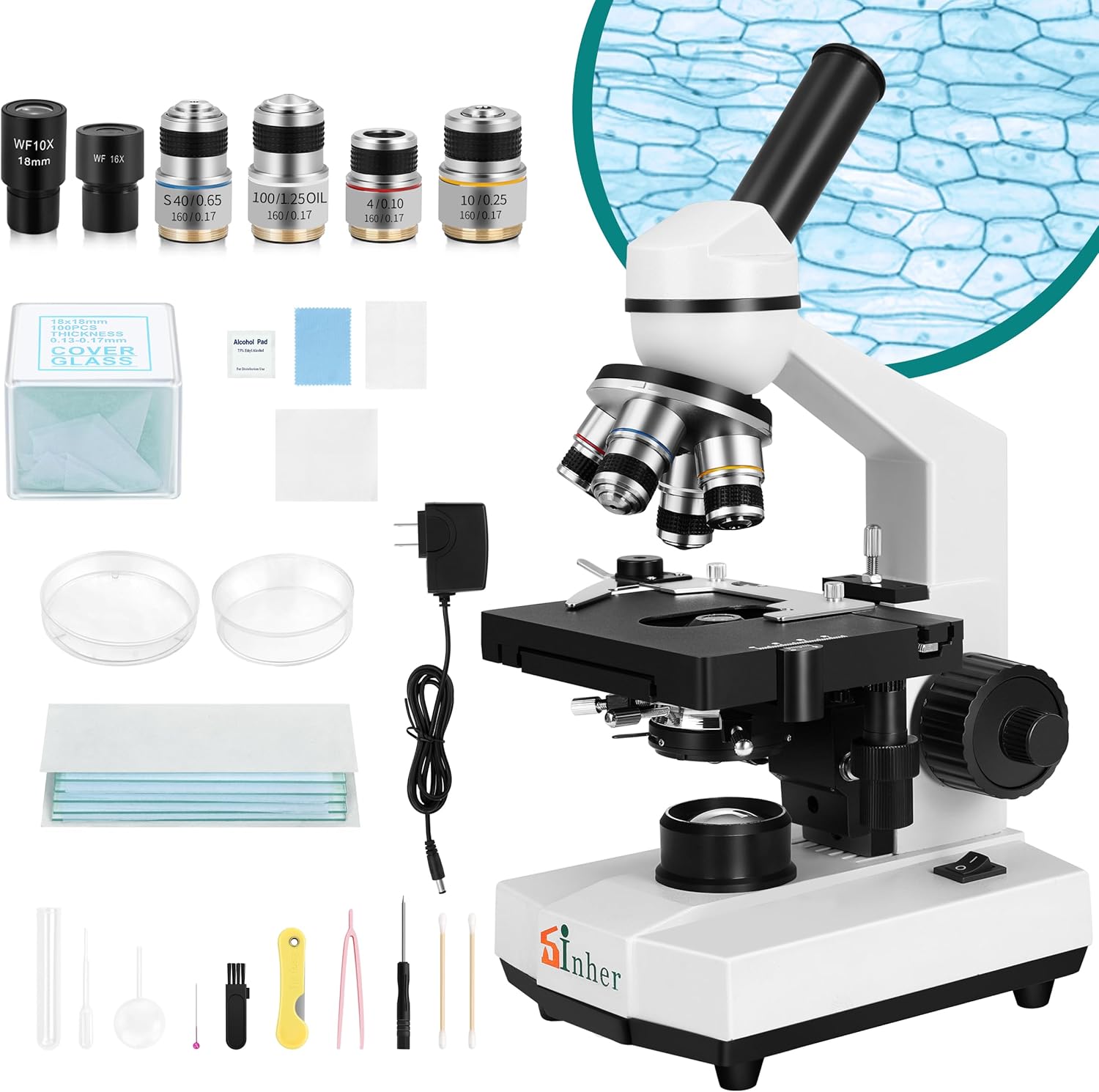 Amazon.com: Sinher XSP-104 Profesional Science Compound Monocular ...