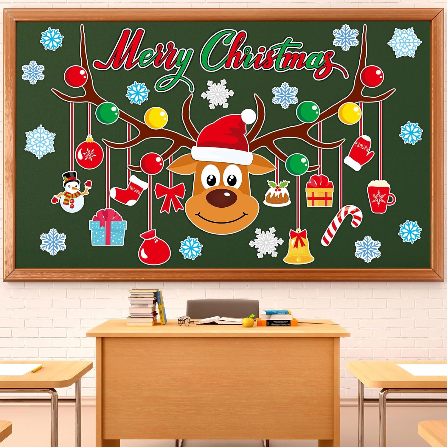 Amazon.com: Christmas Bulletin Board Set Classroom Decorations Large ...