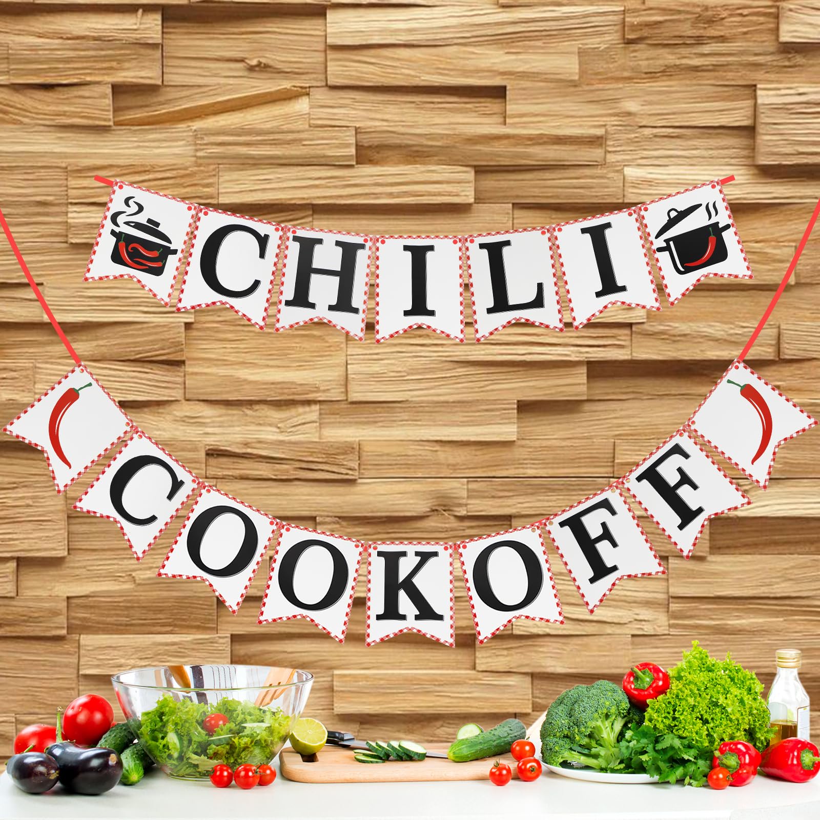 Amazon.com: ACTBIO Chili Cook Off Banner, Chili Cook Off Decorations ...