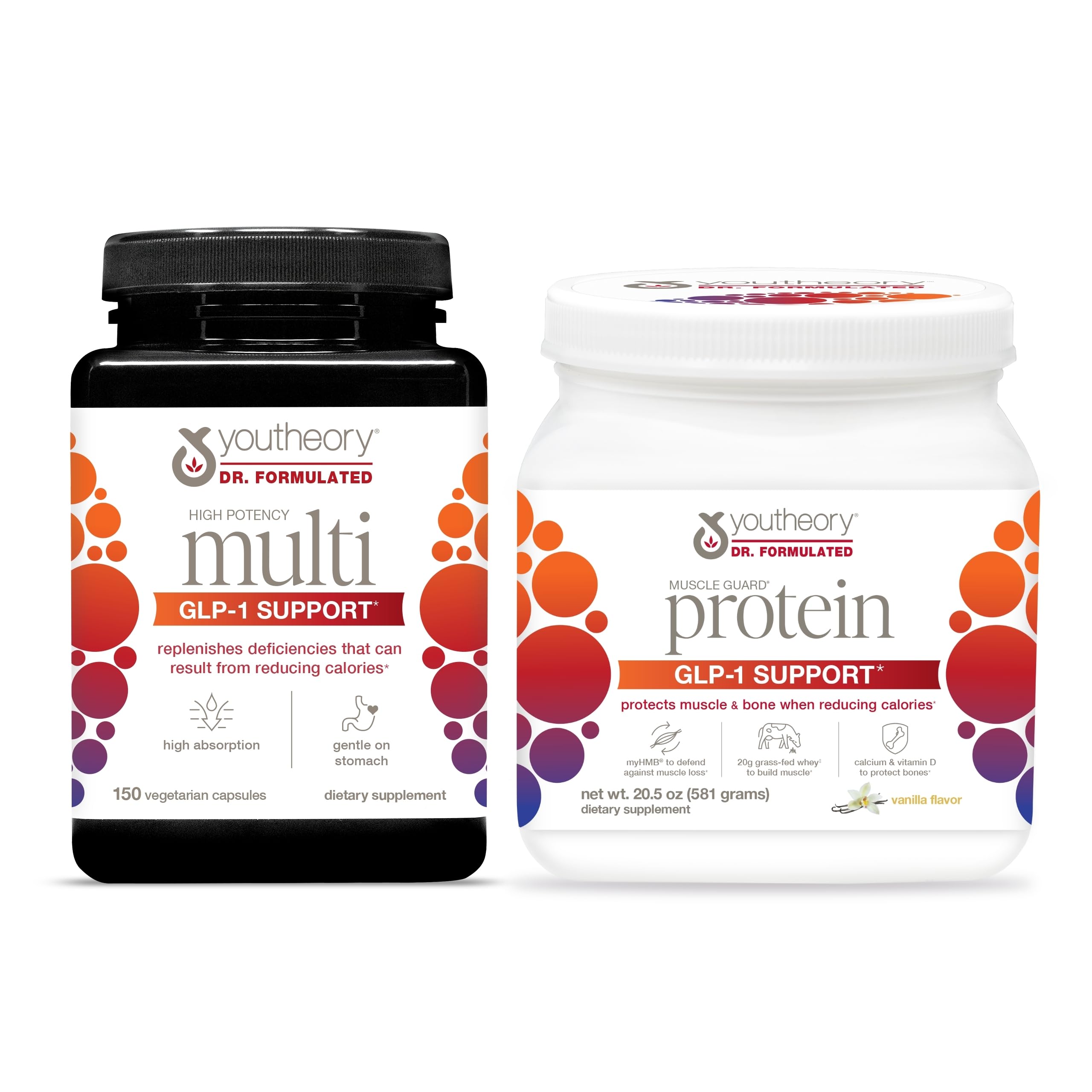 Amazon.com: Youtheory GLP-1 Support Bundle: High Potency Multivitamin ...