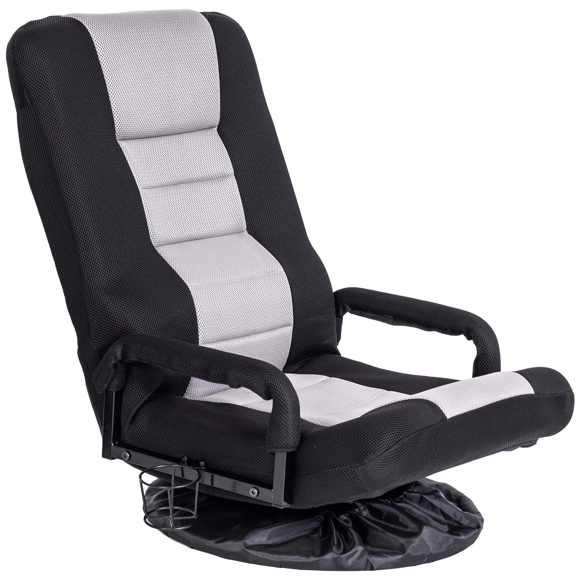 Buy WAYTRIM 360-Degree Swivel Gaming Floor Chair with Armrest Handles ...