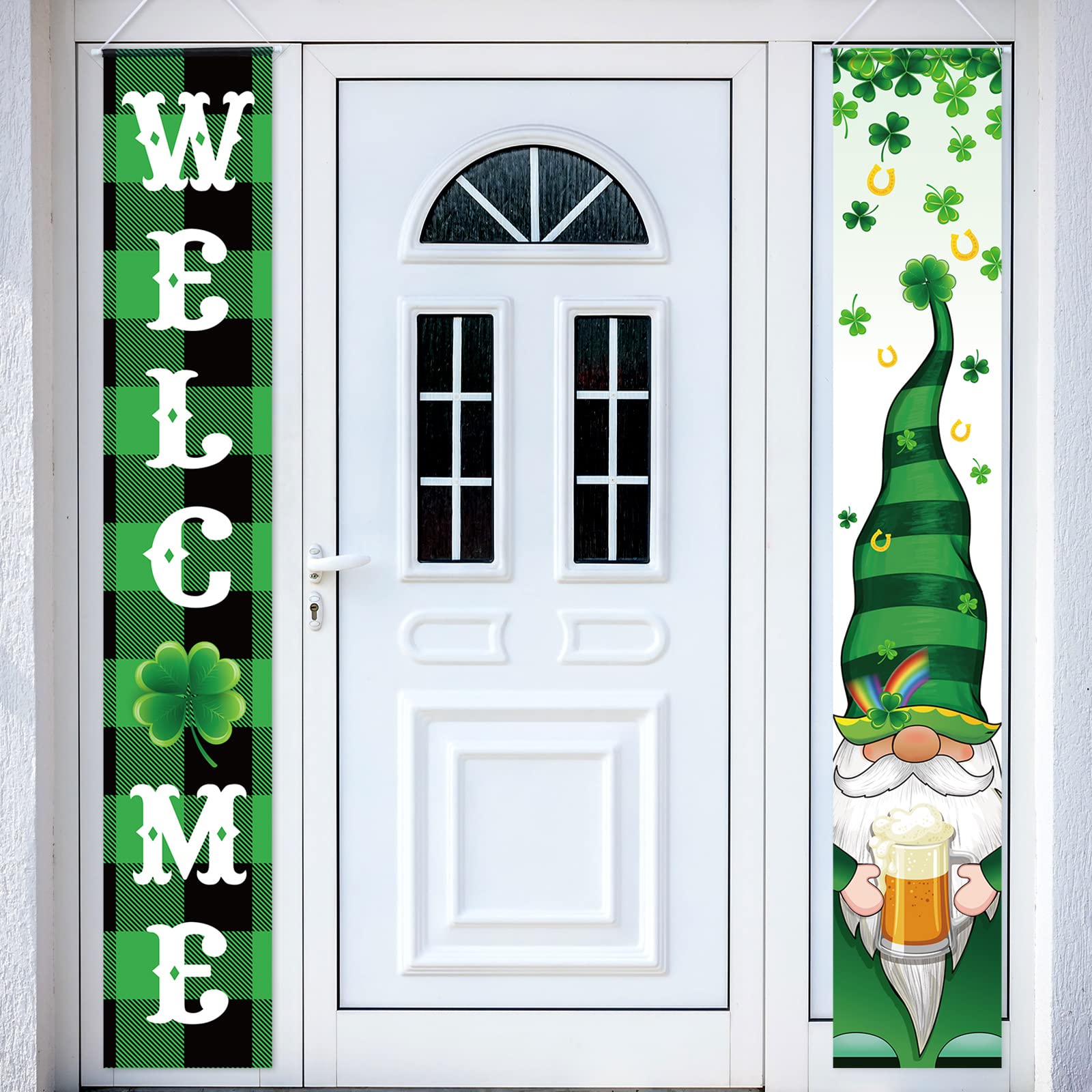 Amazon.com: St. Patrick's Day Gnomes Banner Decorations Saint Patty's ...