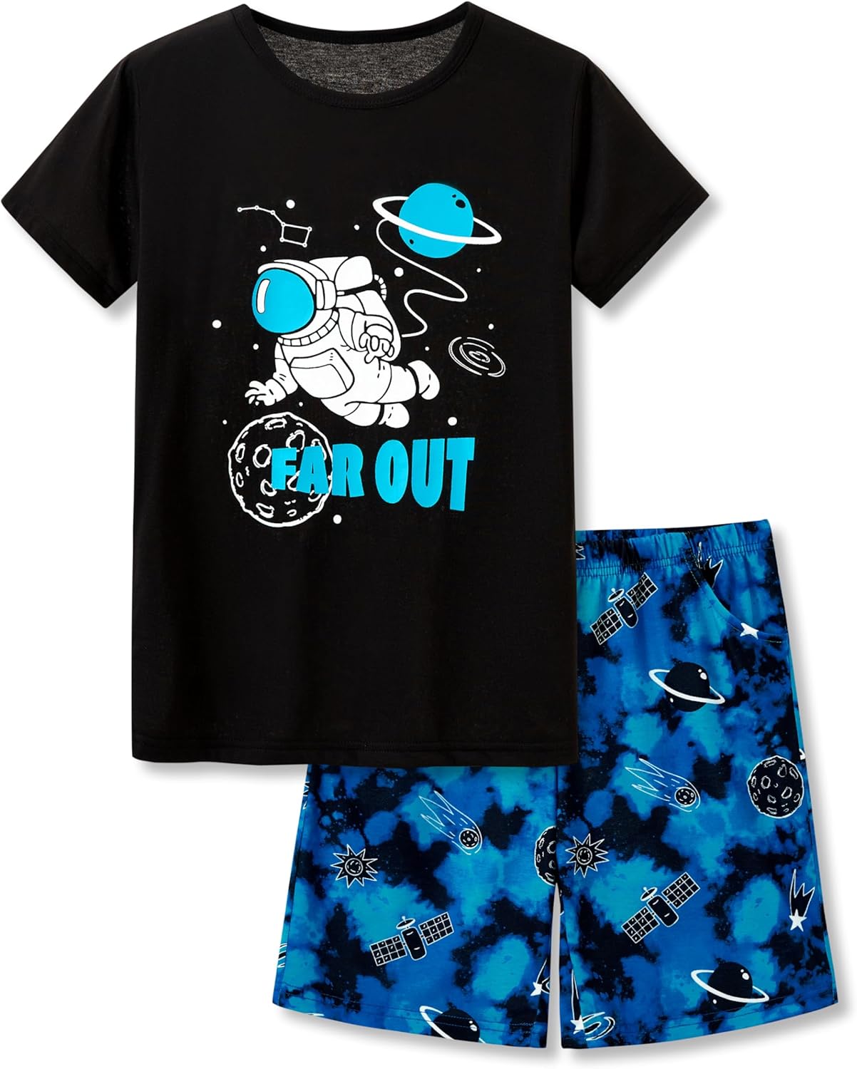 Amazon.com: Beezizac Little Big Boys 2-Piece Cozy Pajamas Short Sleeve ...
