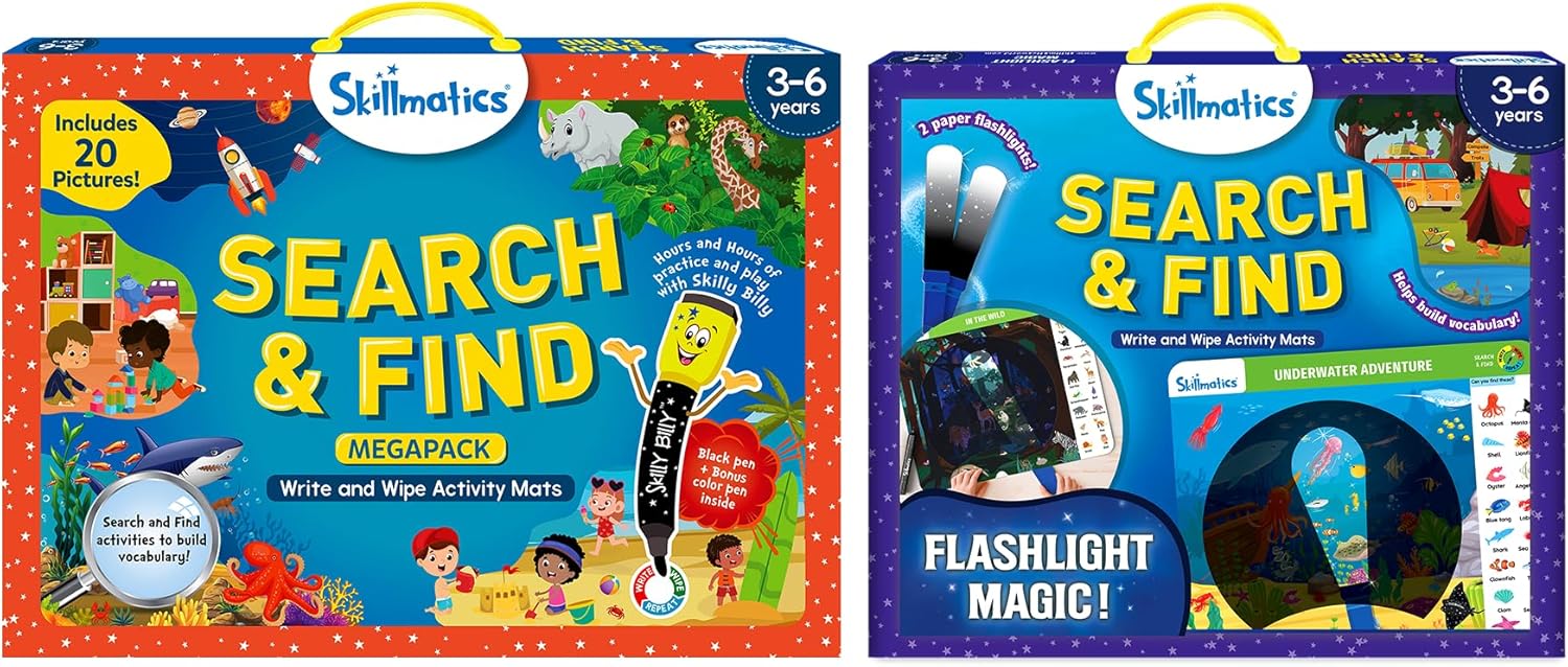 Amazon.com: Skillmatics Search & Find Megapack and Search & Find ...