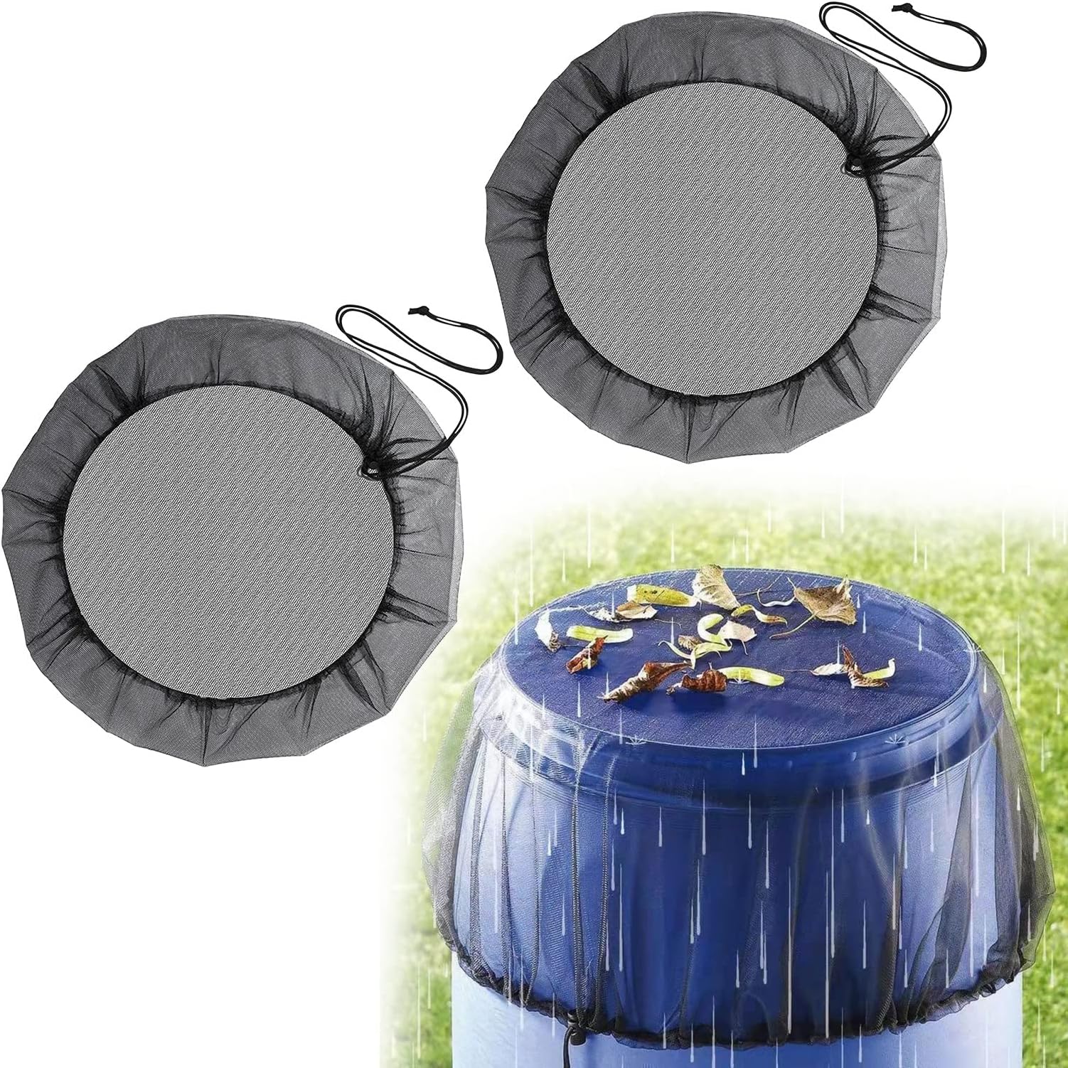 Rain Butt Cover Set, 2 Pieces Rain Butt Net with Drawstring, Adjustable ...