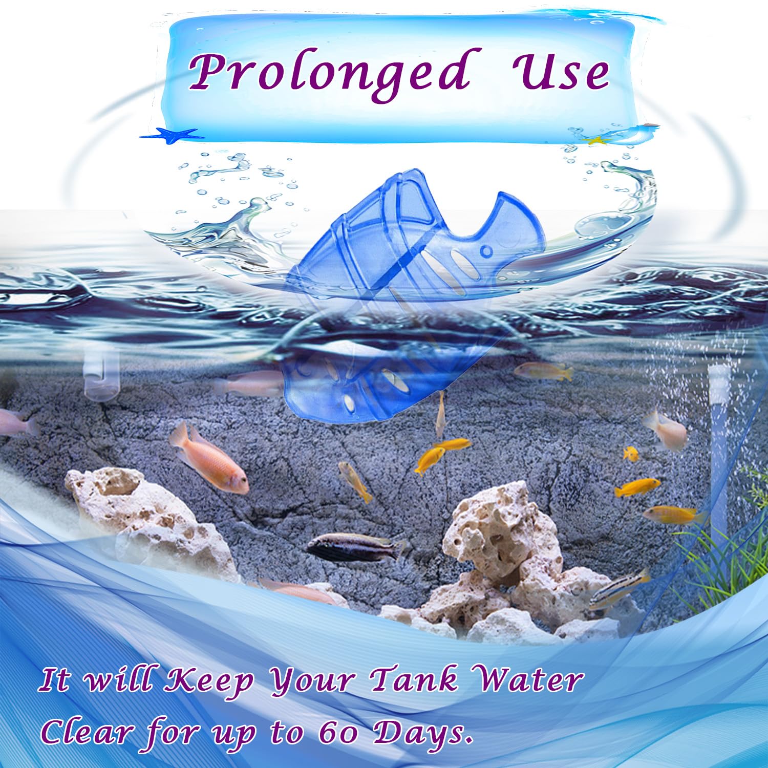 Aquarium Water Clarifier | Clear Cloudy Fish Tank Water Treatment, Safe ...