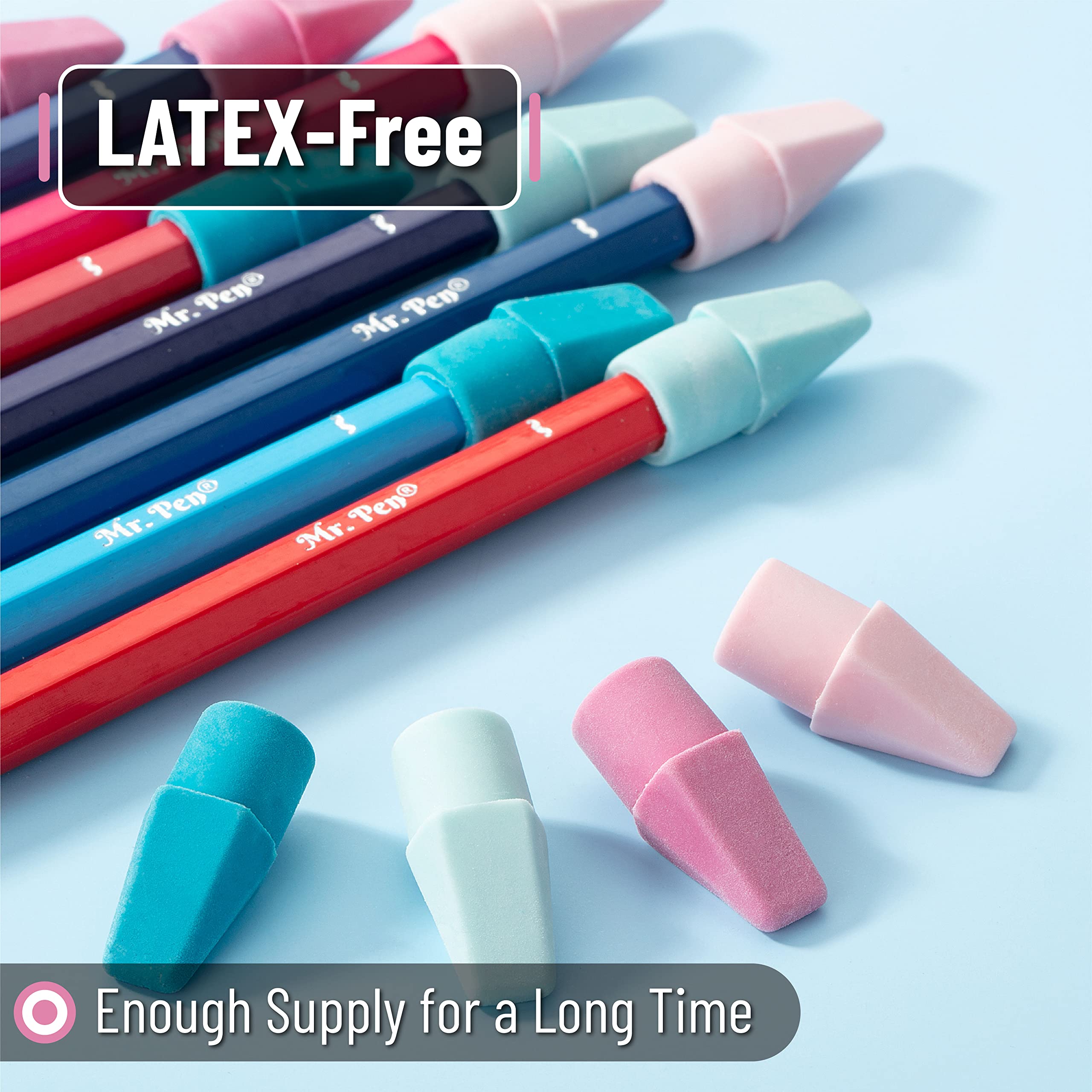 Snapklik.com : Pencil Erasers Toppers, 120Pack, Muted Pastel Colors ...