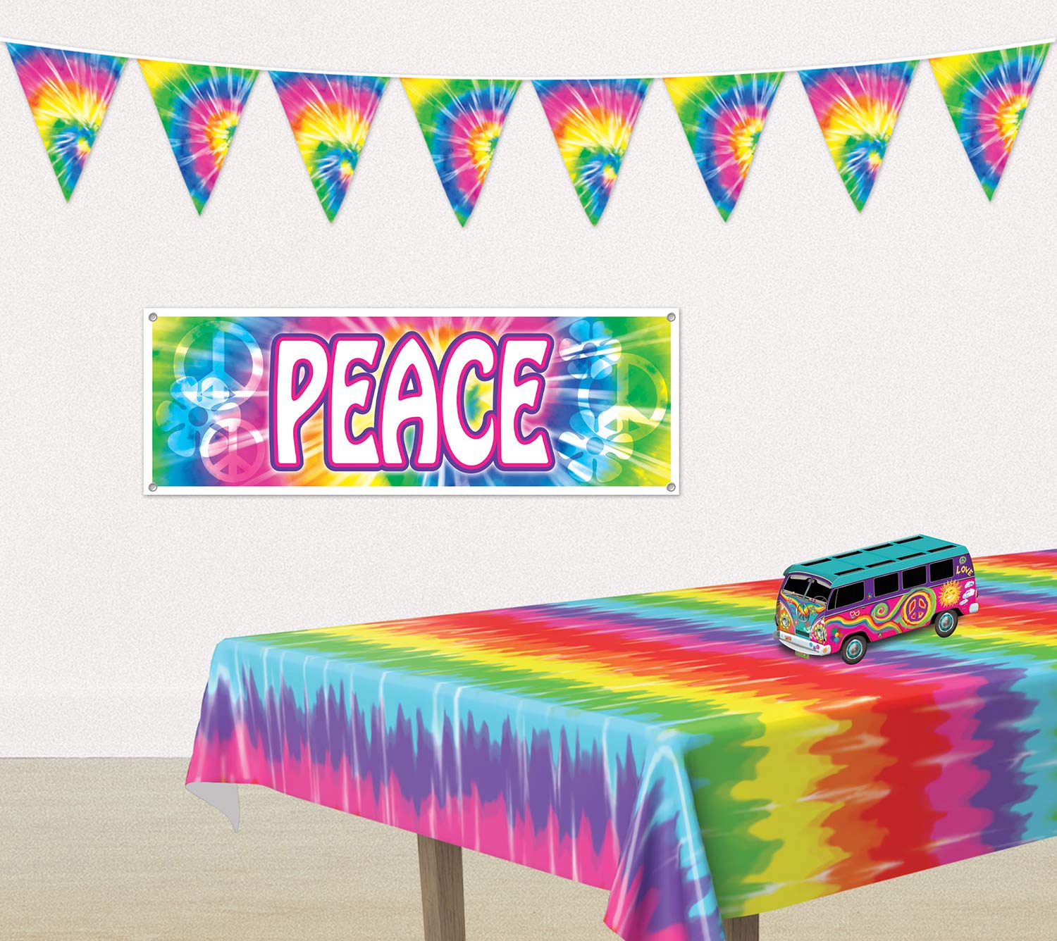 Snapklik.com : Tie-Dyed Pennant Banner