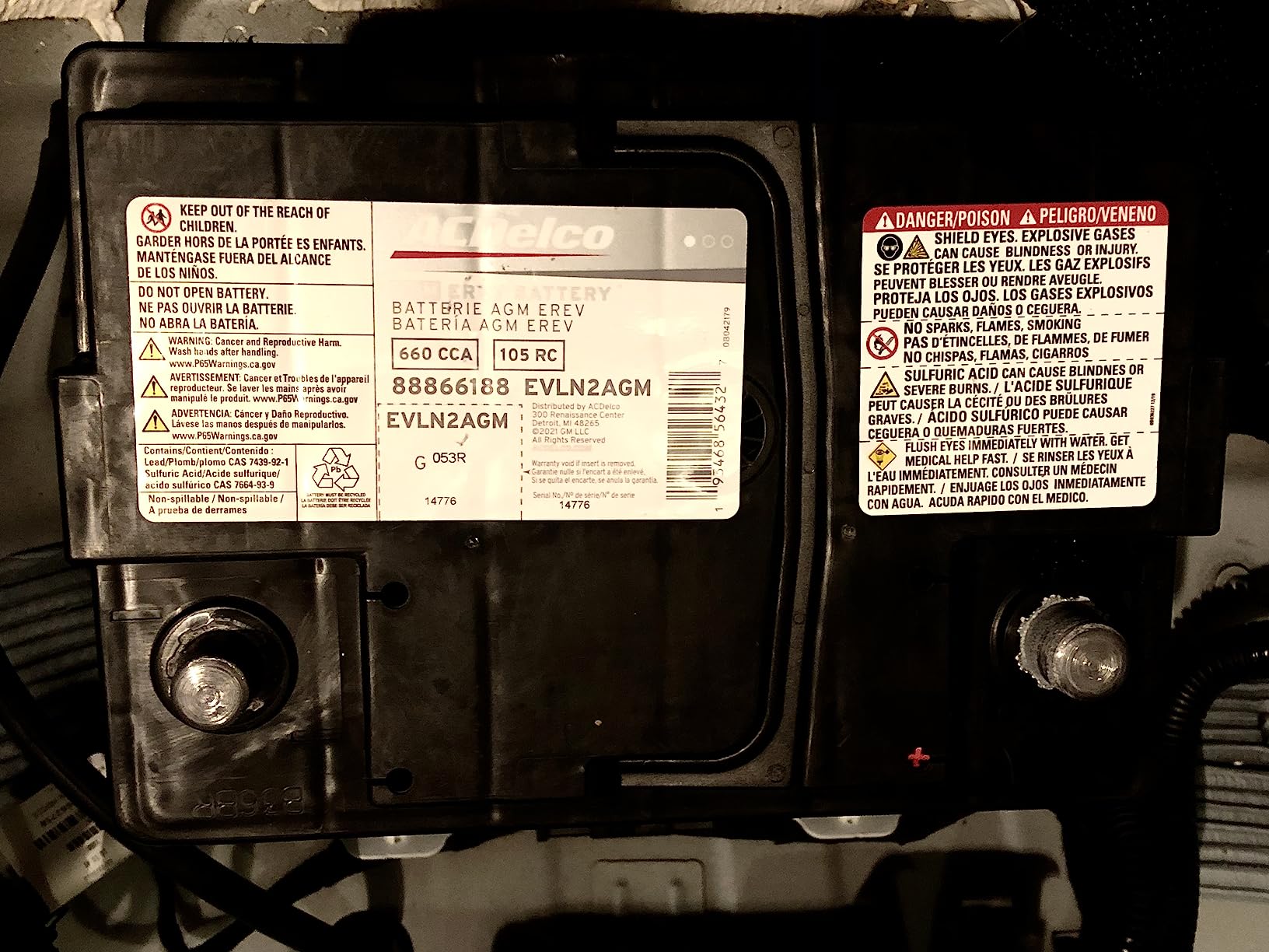 $33/mo - Finance ACDelco Silver EVLN2AGM 24 Month Warranty EREV AGM BCI ...