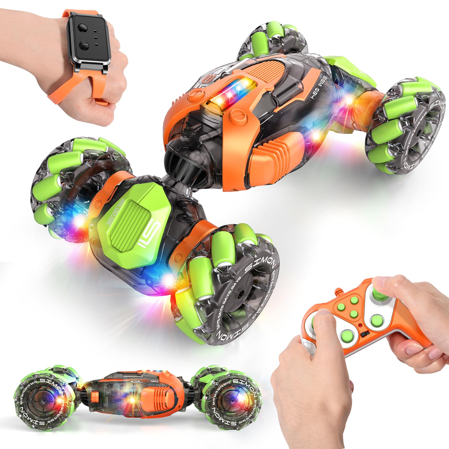 Amazon.com: Nicella Gesture Sensing RC Stunt Car, Remote Control Cars ...