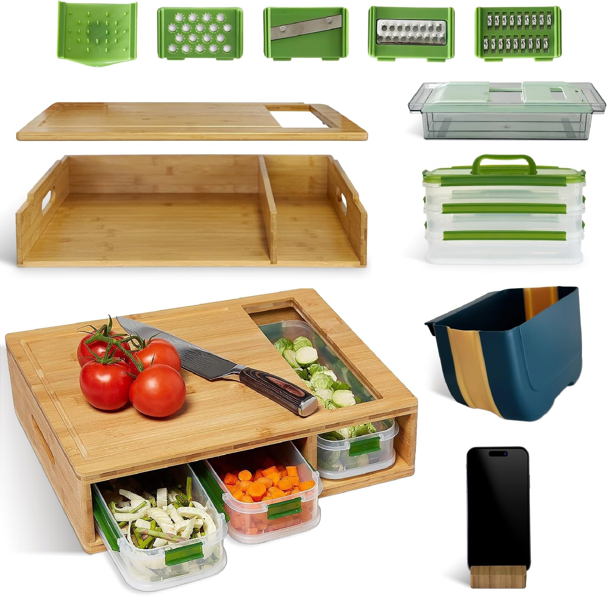 Amazon.com: Valleyhike Meal Prep Kitchen Station - Food Prep Station ...