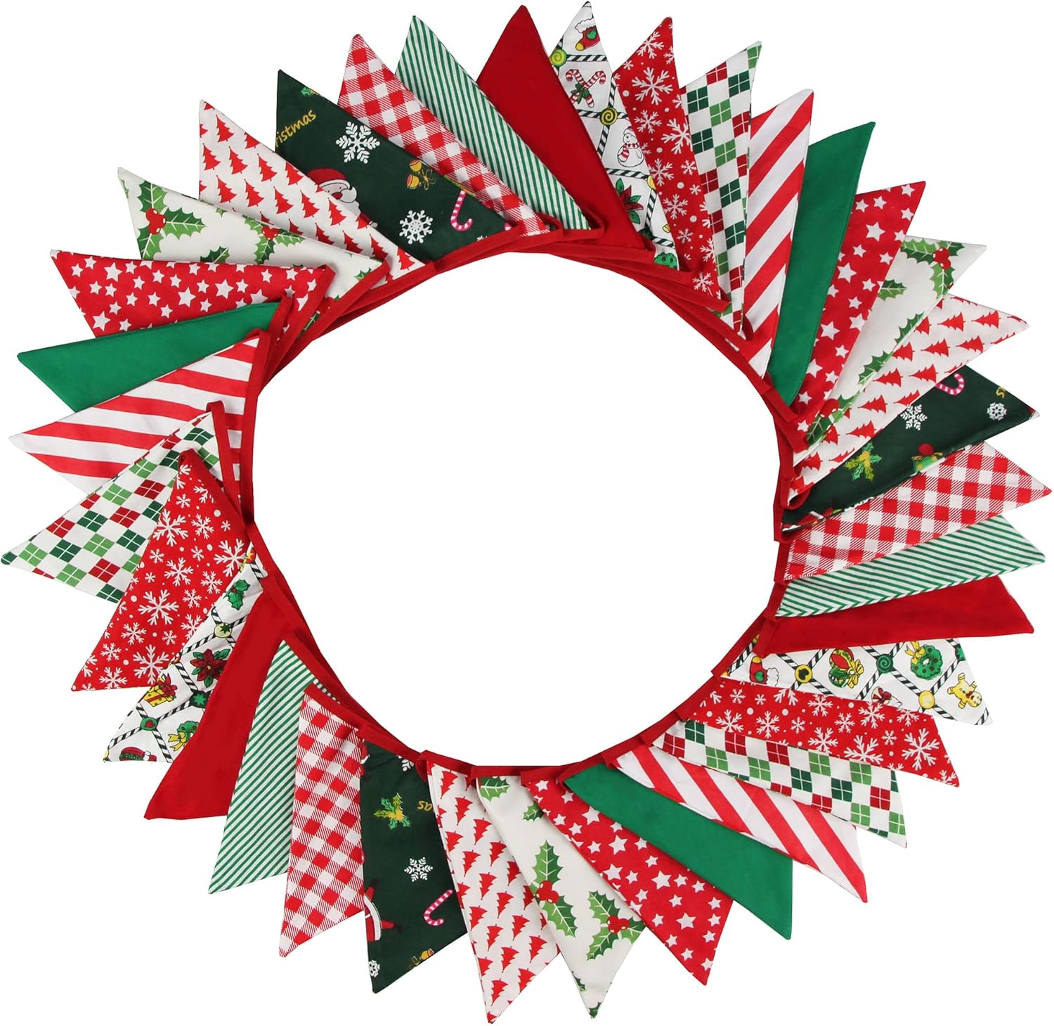 Amazon.com: Christmas Pennat Flag Banner, Christmas Triangle Flags ...