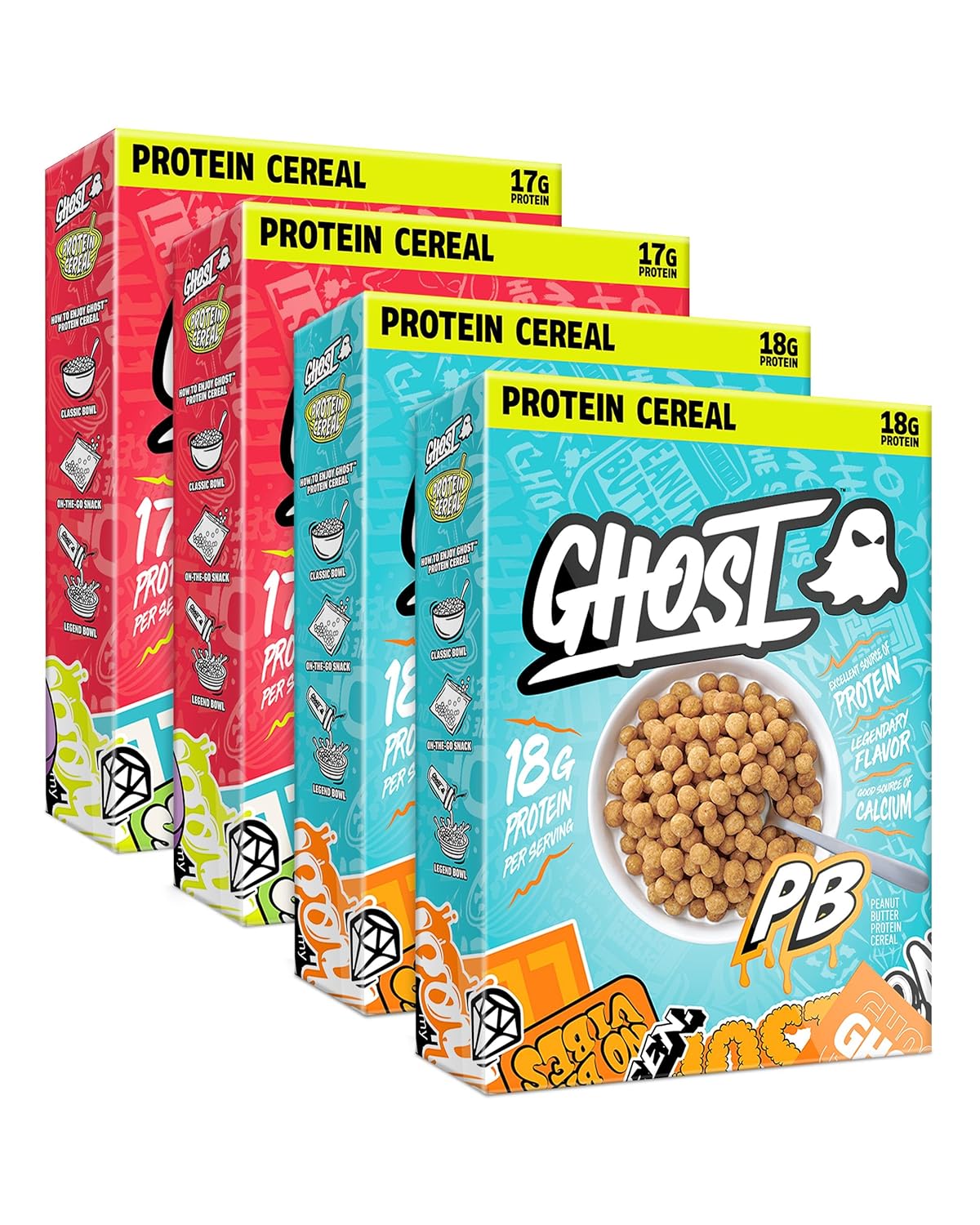 Amazon.com: GHOST Protein Cereal, Variety Pack in Marshmallow with ...