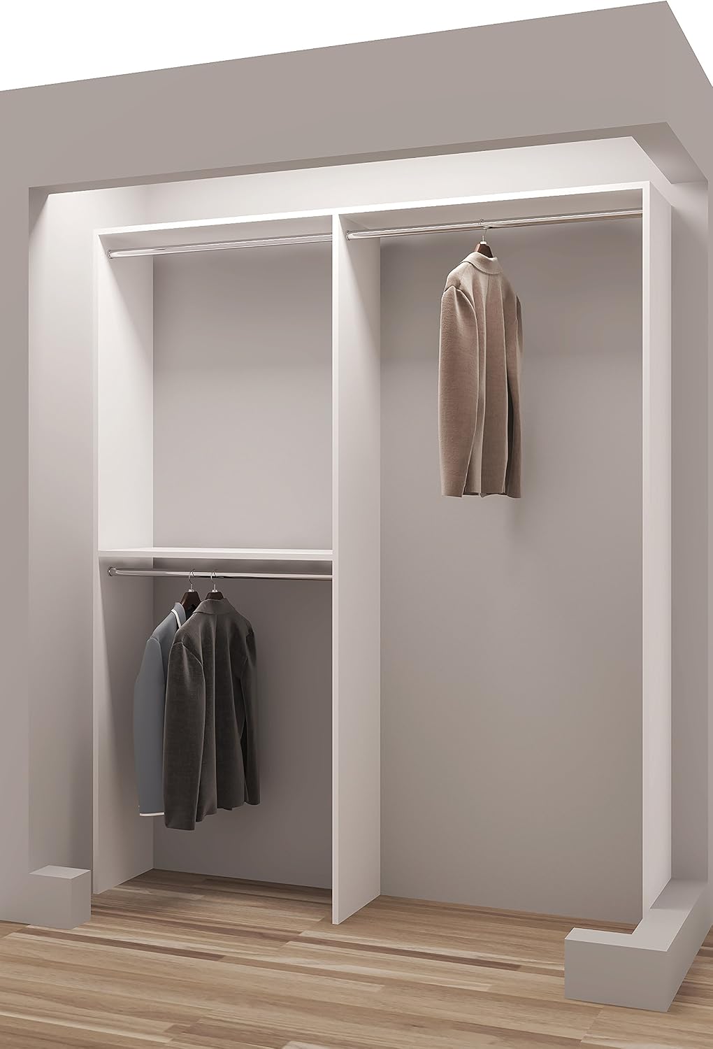Amazon.com: Tidy Squares Demure Design 69" W Closet System : Home & Kitchen