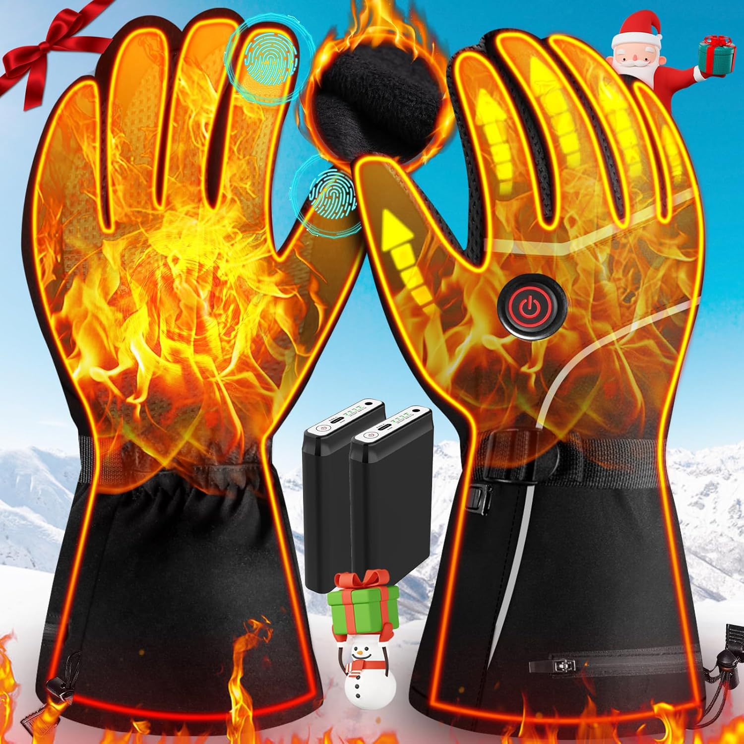 Amazon.com: Heated Gloves for Men & Women, 5000mAh Battery Powered ...