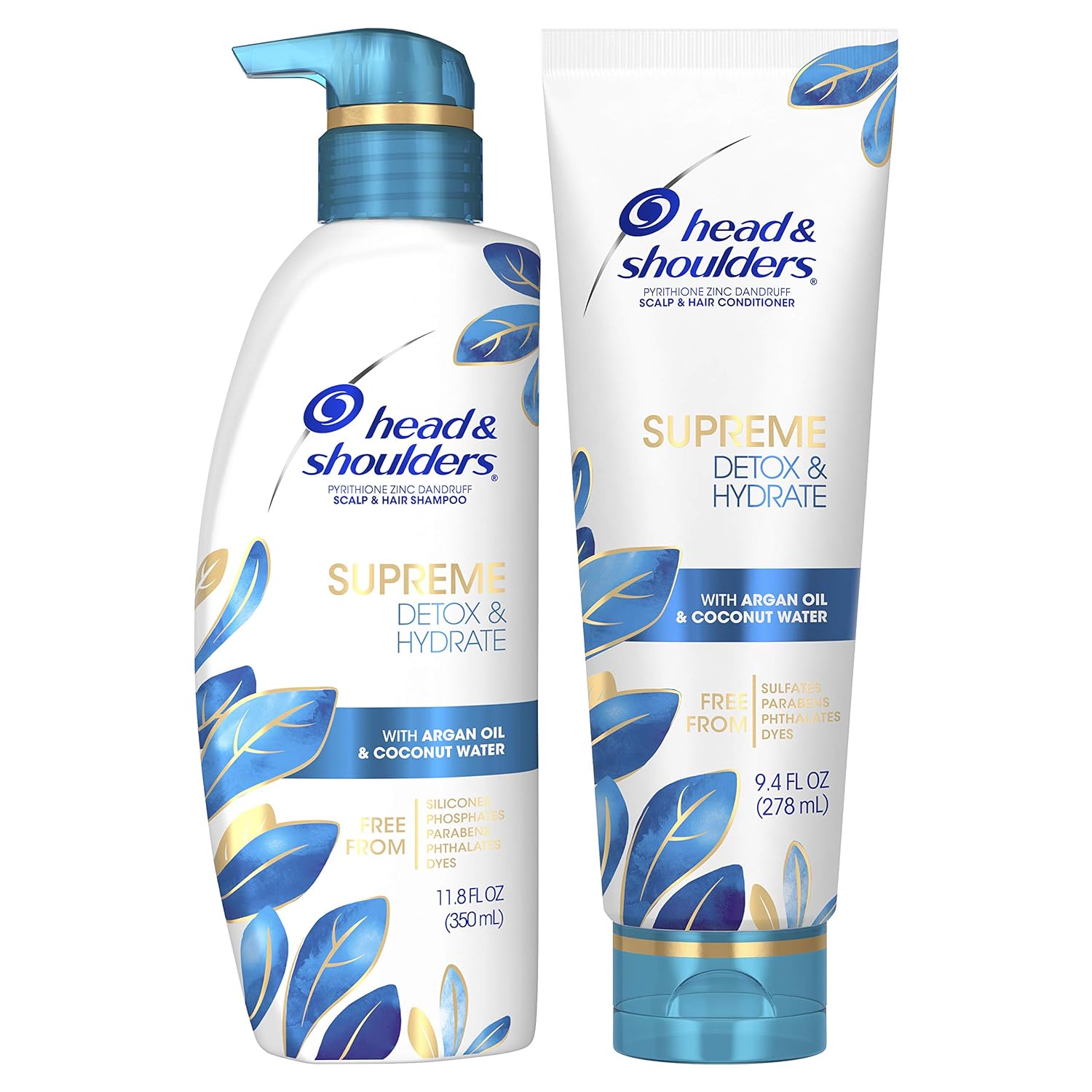 Amazon.com : Head & Shoulders Supreme Shampoo and Conditioner Set 21.2 ...