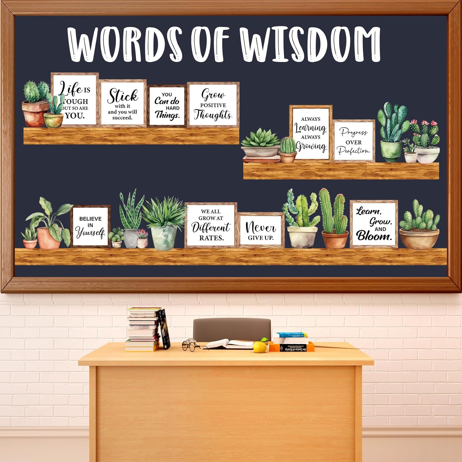 Amazon.com: 45 Pcs Plant Bulletin Board Decor Set Greenery Bulletin ...