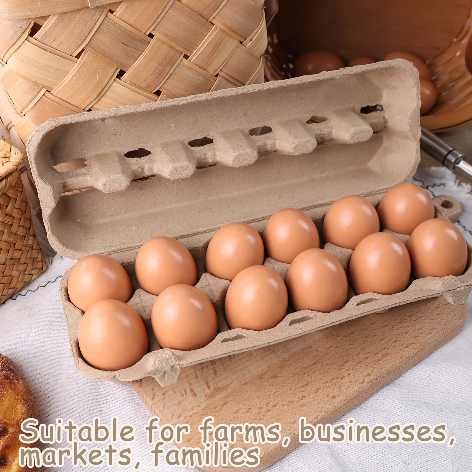 Snapklik.com : 24PCS Paper Egg Cartons, Pulp Egg Holder Cardboard Dozen ...